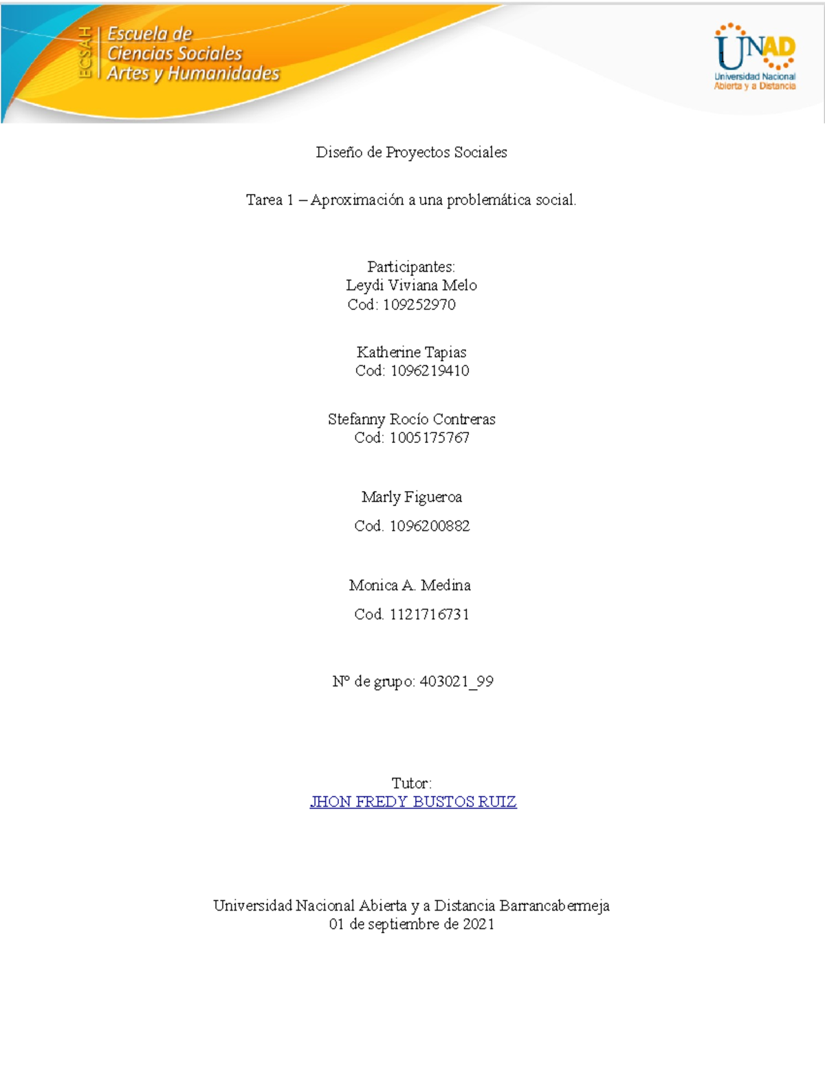 Tarea 1 - Aproximación a una problemática social - Diseño de Proyectos Sociales Tarea 1 – - Studocu