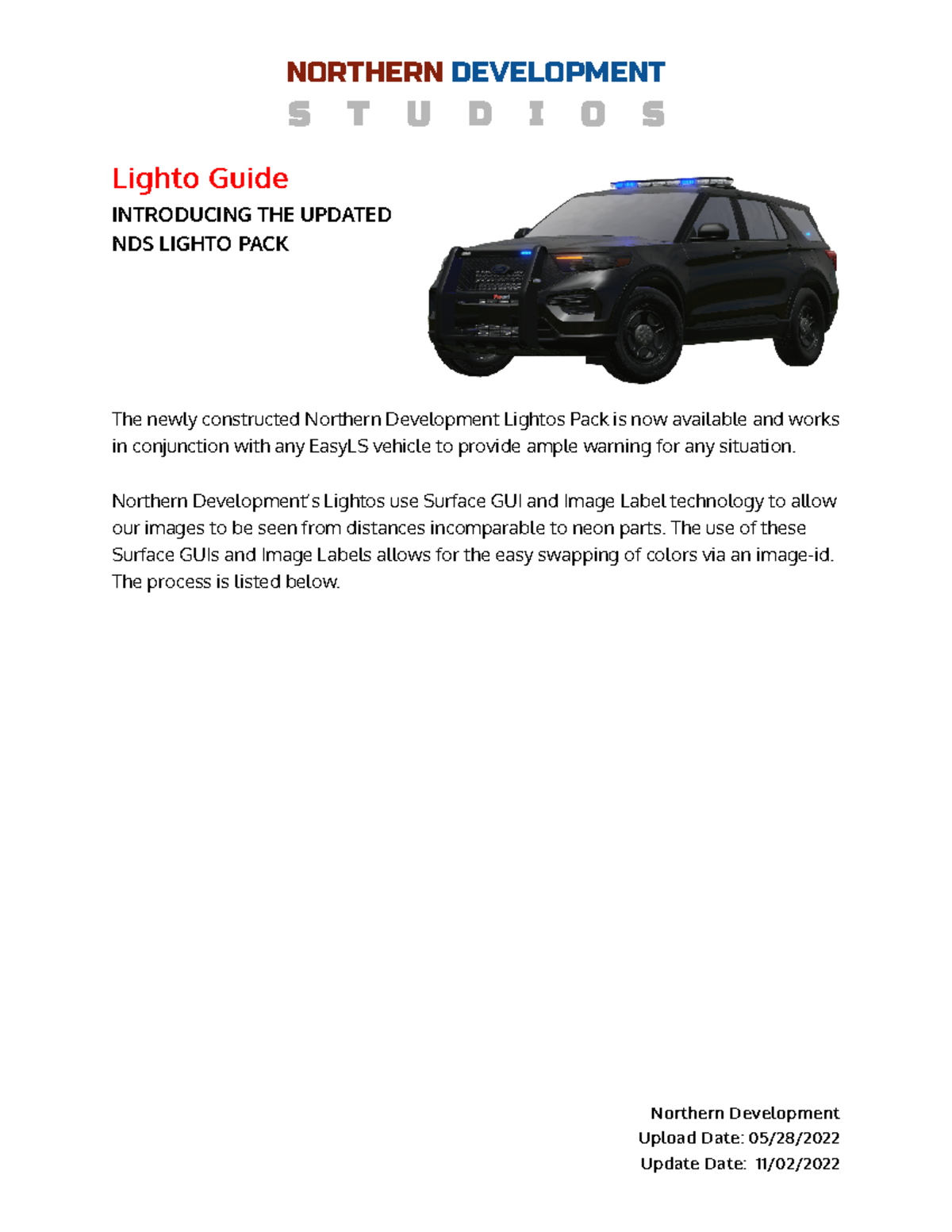 Northern Development Lighto Guide 1 - NORTHERN DEVELOPMENT S T U D I O ...