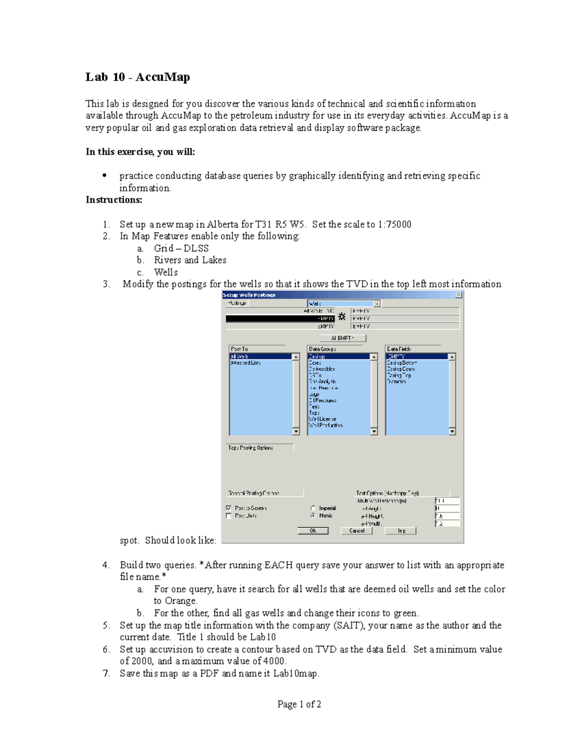Lab10 exercise material - Lab 10 - AccuMap This lab is designed for you discover the various ...