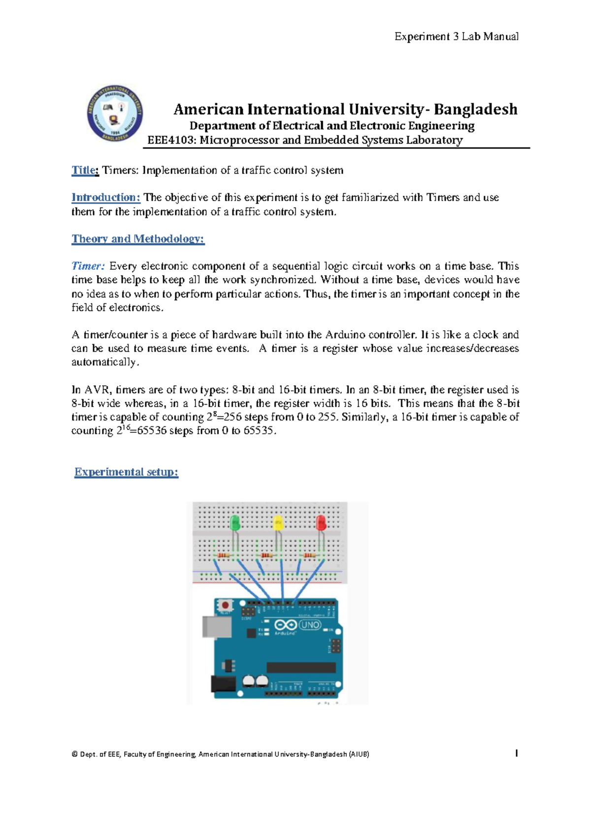 Maes Lab Exp 03 Lab Manual Experiment 3 Lab Manual © Dept Of Eee Faculty Of Engineering