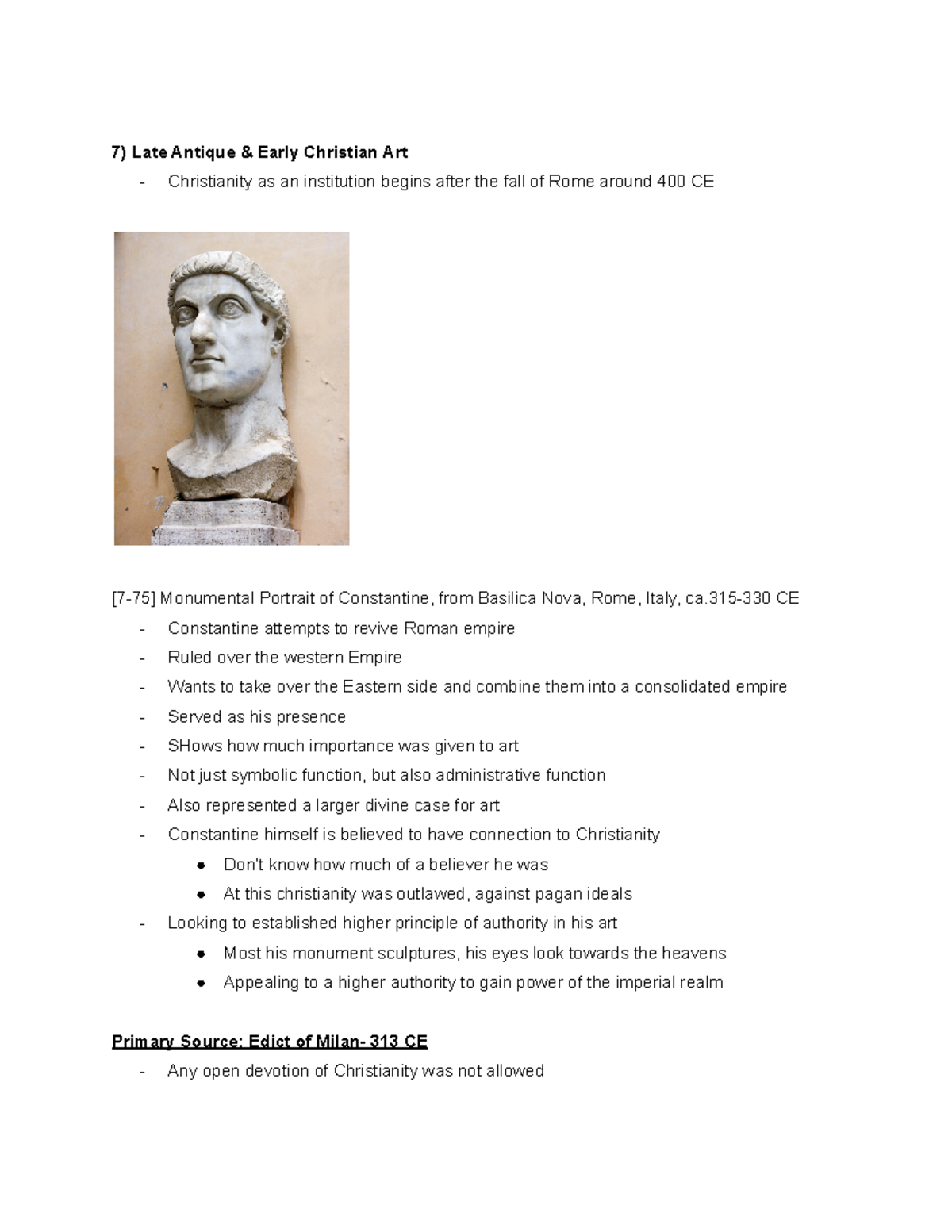 History of Art 1 notes - Late Antique & Early Christian Art ...