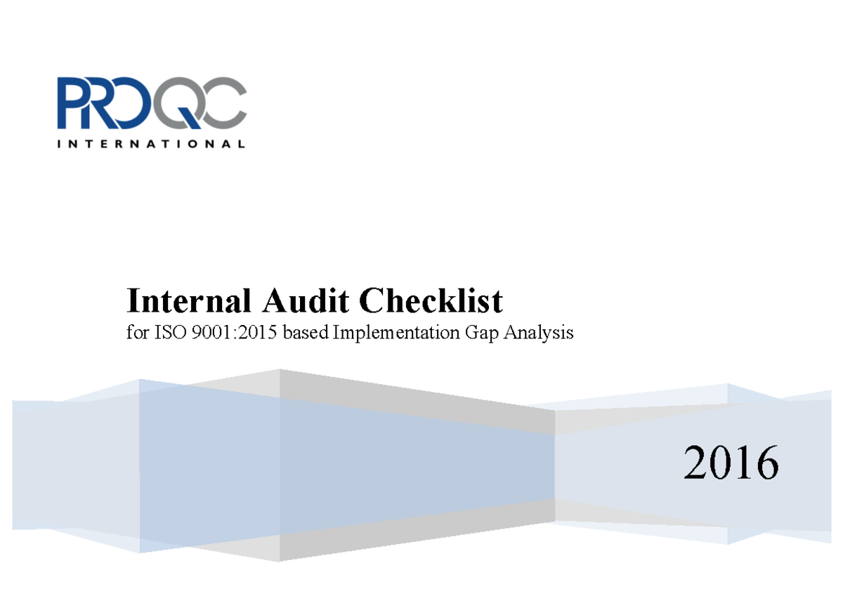 ISO 9001 2015 Quality Management System Audit Checklist ( PDFDrive ...