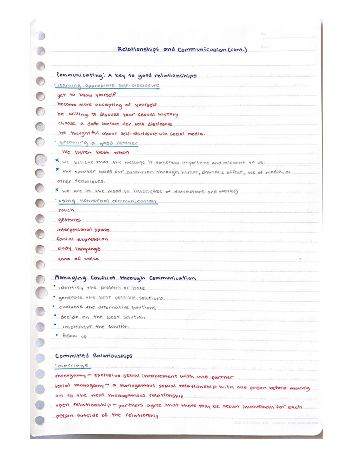 Chapter 4 - HSCI 101 Relationships and Communication pg.3 - HLHSCI-100 ...