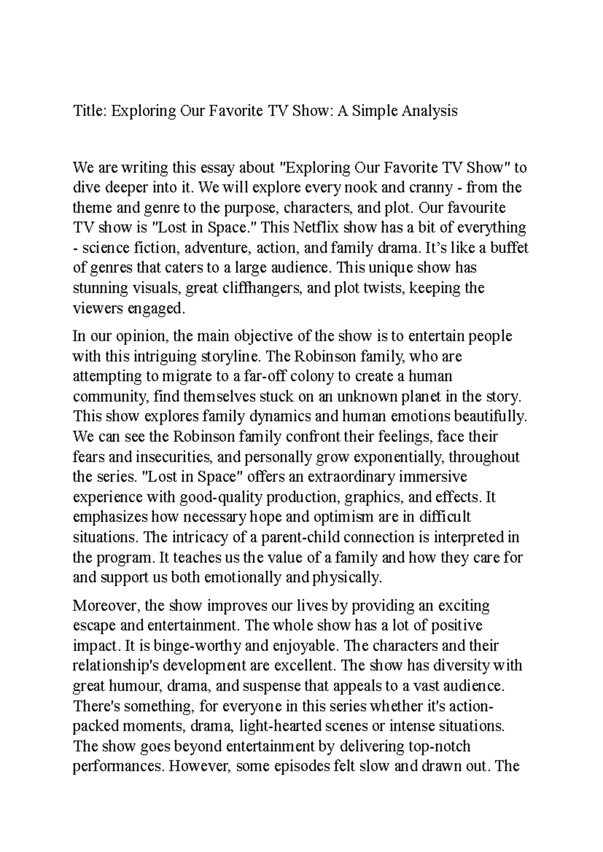 Exploring Our Favorite TV Show - We will explore every nook and cranny ...