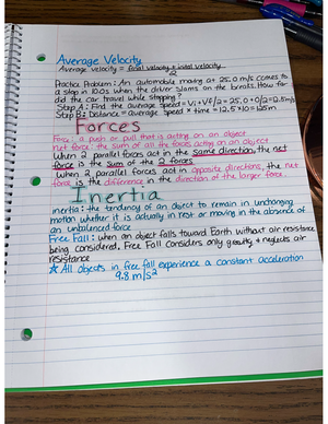 Physical Science Notes - PHY 101/101L - Studocu