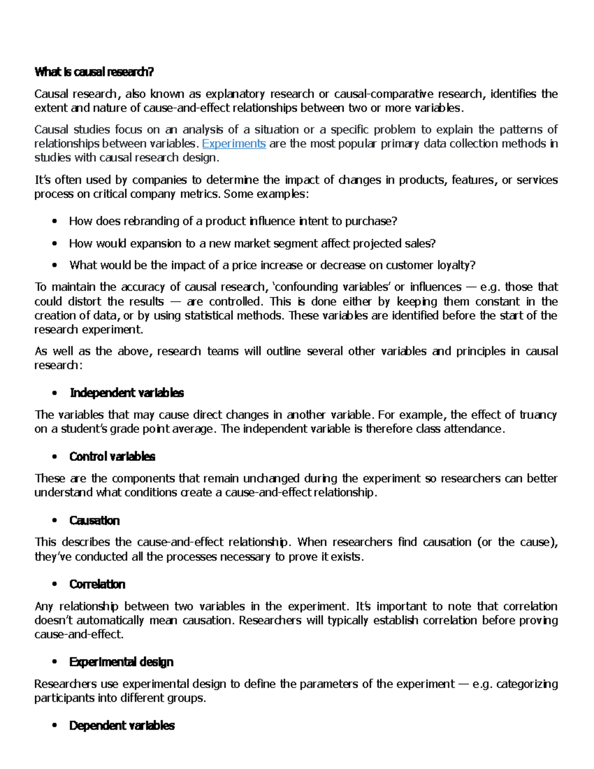 Causal Research - What is causal research? Causal research, also known ...