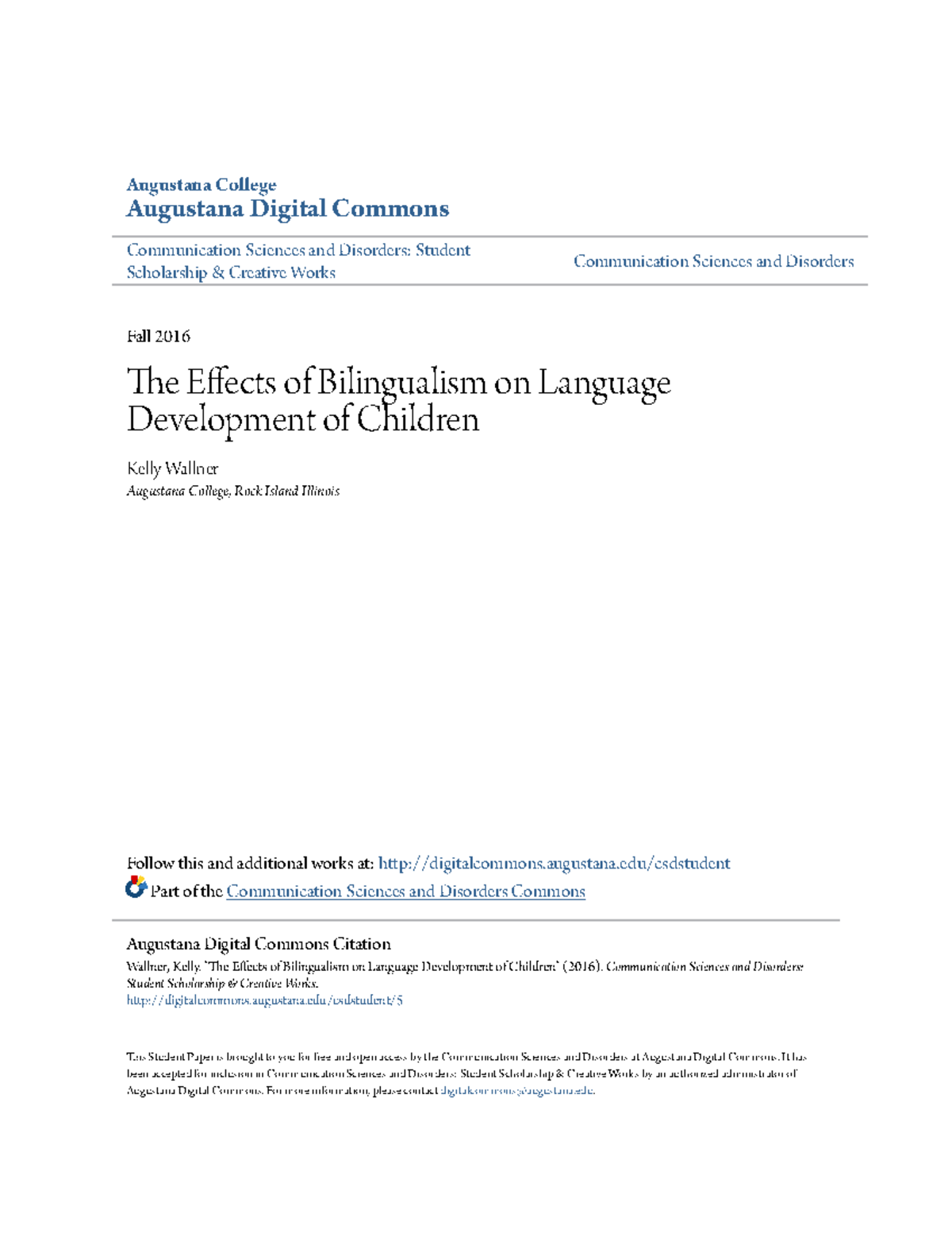 The Effects of Bilingualism on Language Development of Children ...