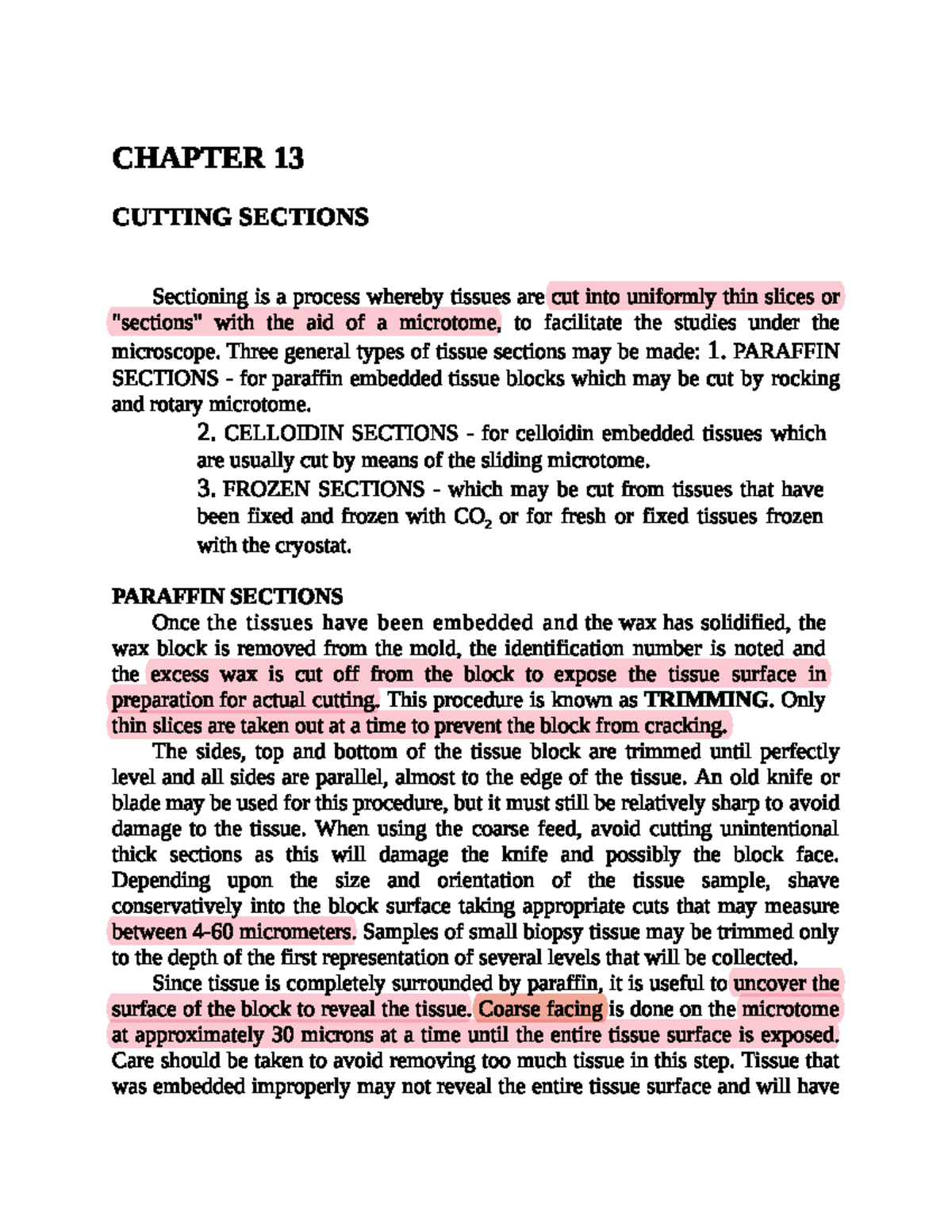 Cutting Sections - Histopathology - Medical Technology - Studocu