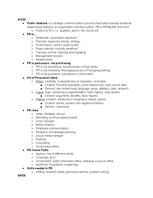 Revised C235 Study Guide - Comms 235 Midterm 1 Study Guide Note: This ...