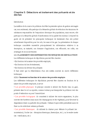 Chapitre 4 Les différents types de pollutions - Chapitre 4 : les différents types de pollutions ...