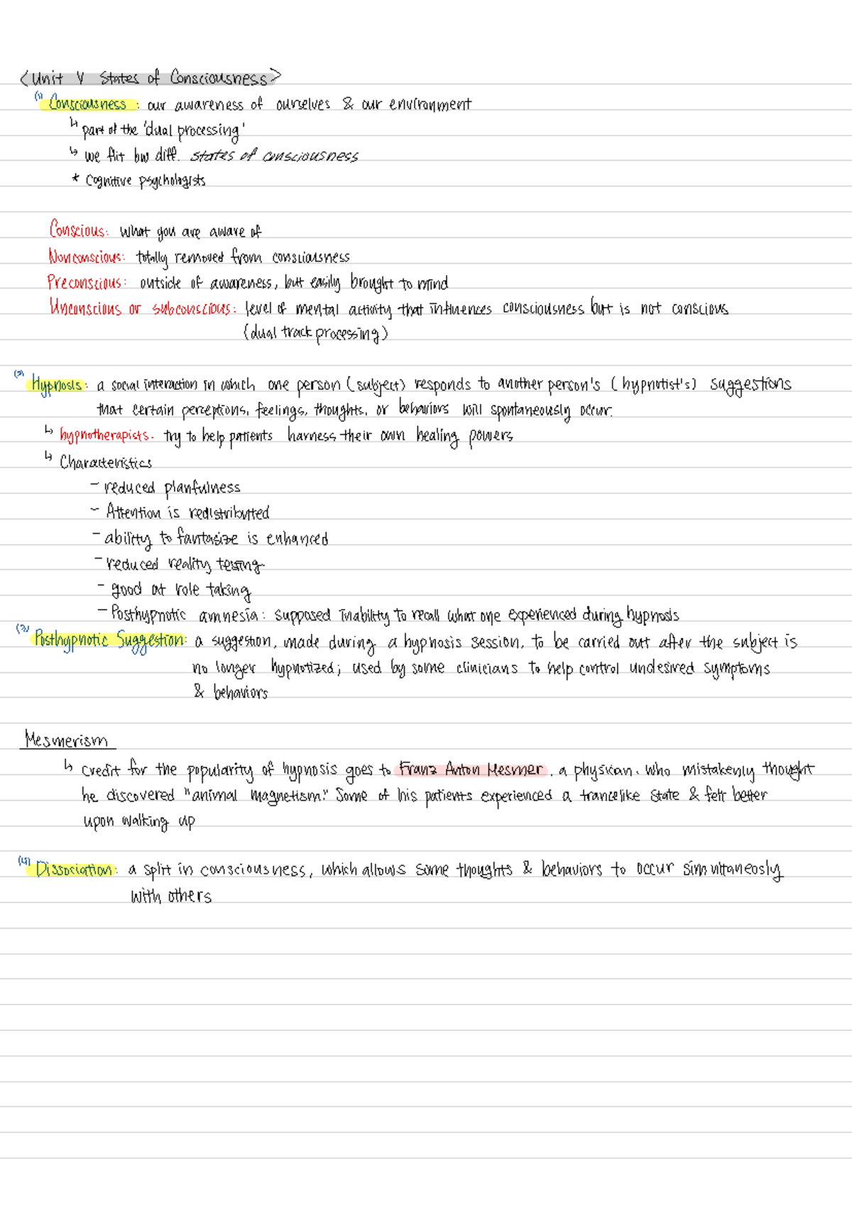 Introduction to Psychology notes Unit 5 - ( Unit V States of ...