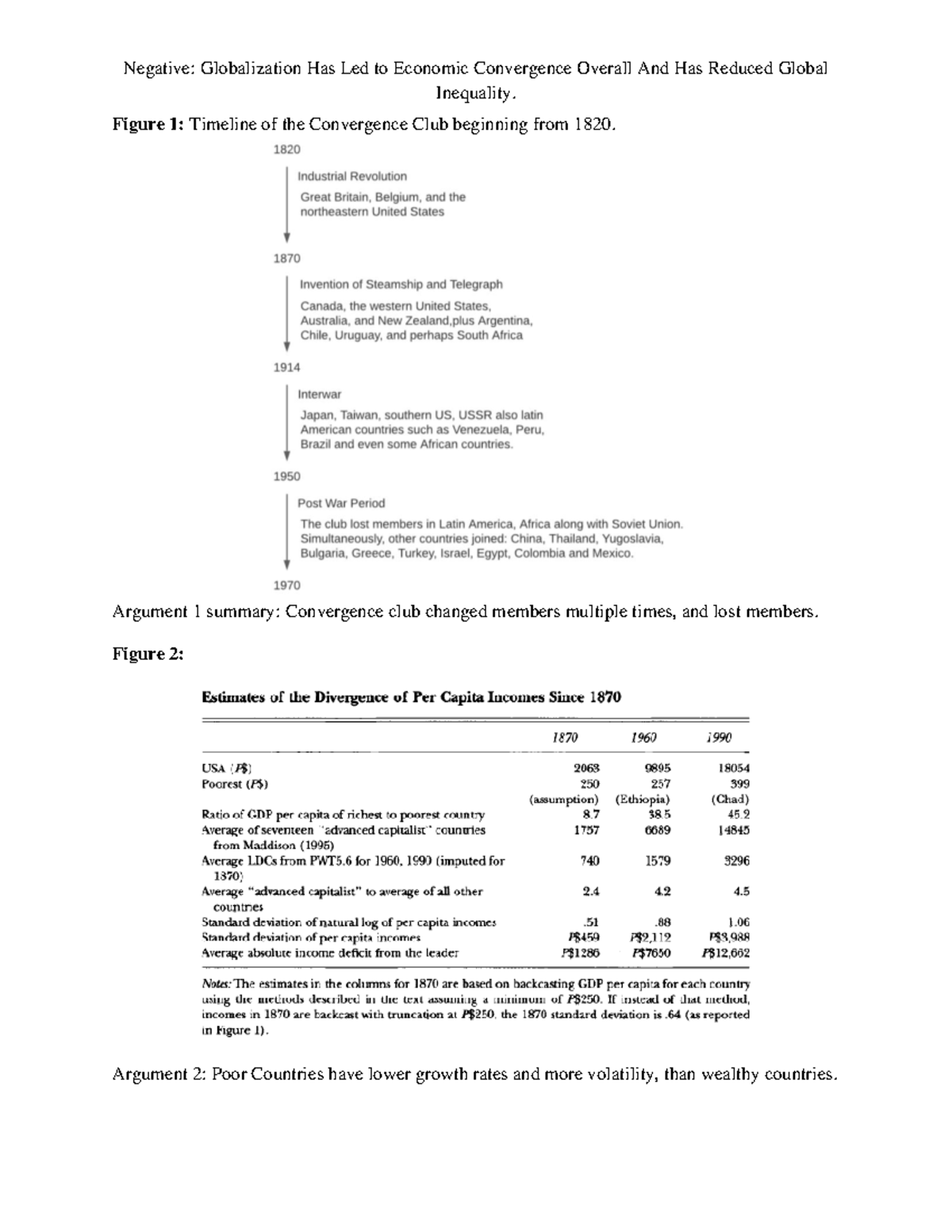 Negative - Tutorial work - Negative: Globalization Has Led to Economic ...