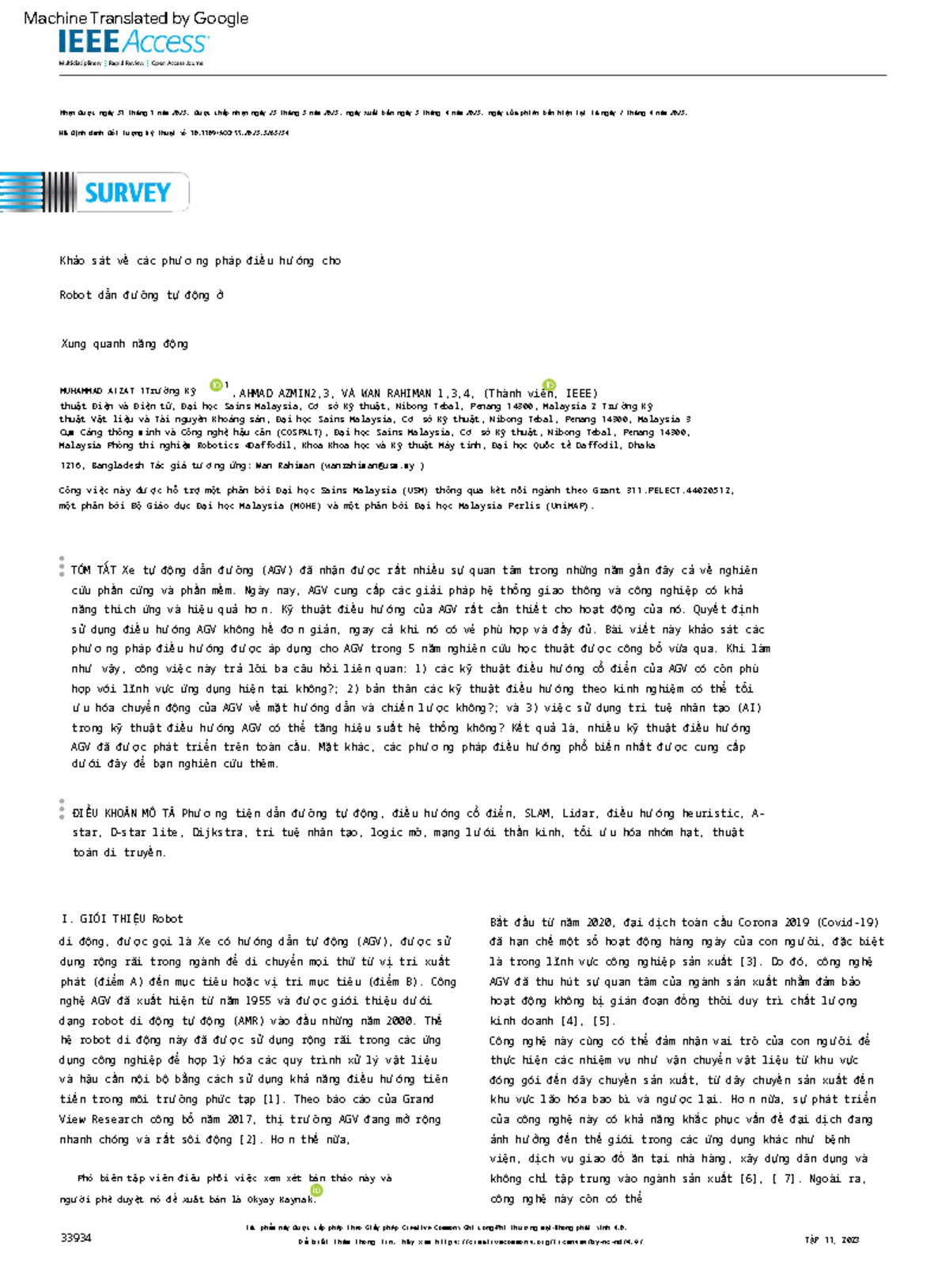 A Survey on Navigation Approaches for Automated Guided Vehicle Robots in Dynamic Surrounding ...