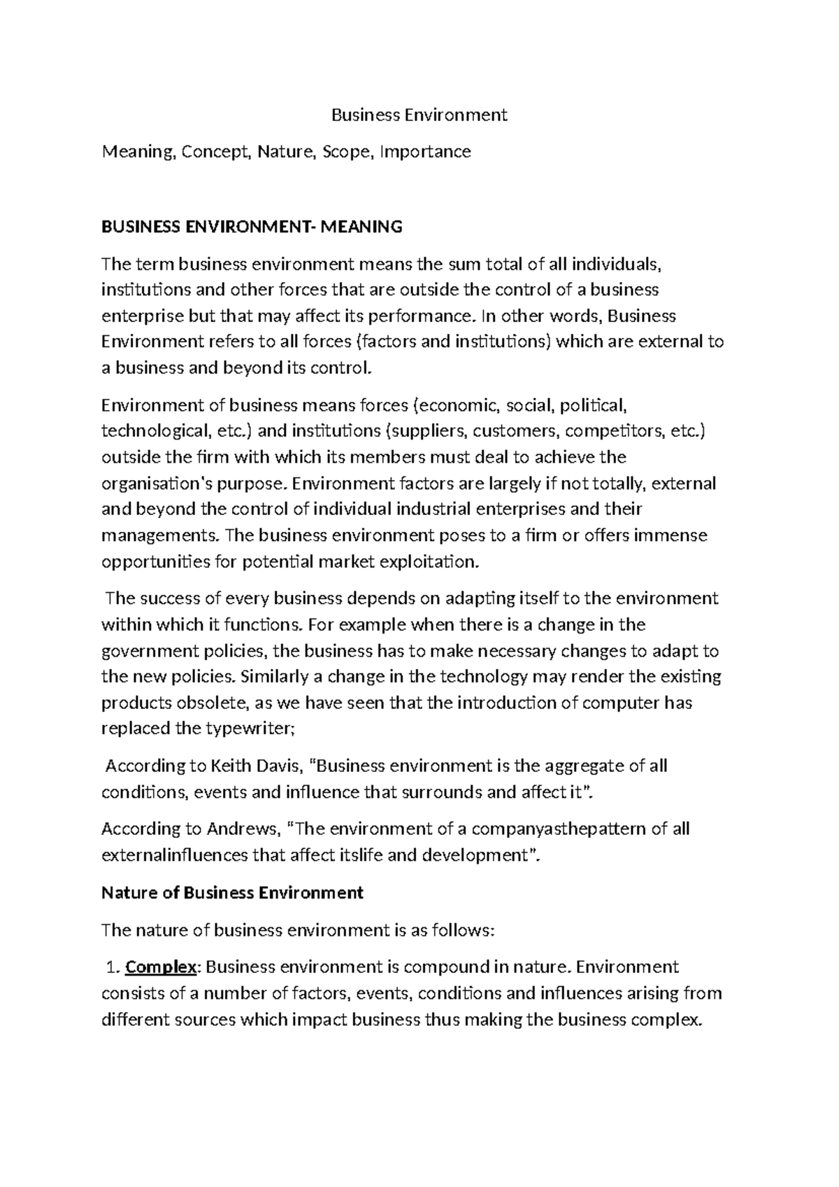 Business Environment - busniness - Business Environment Meaning ...