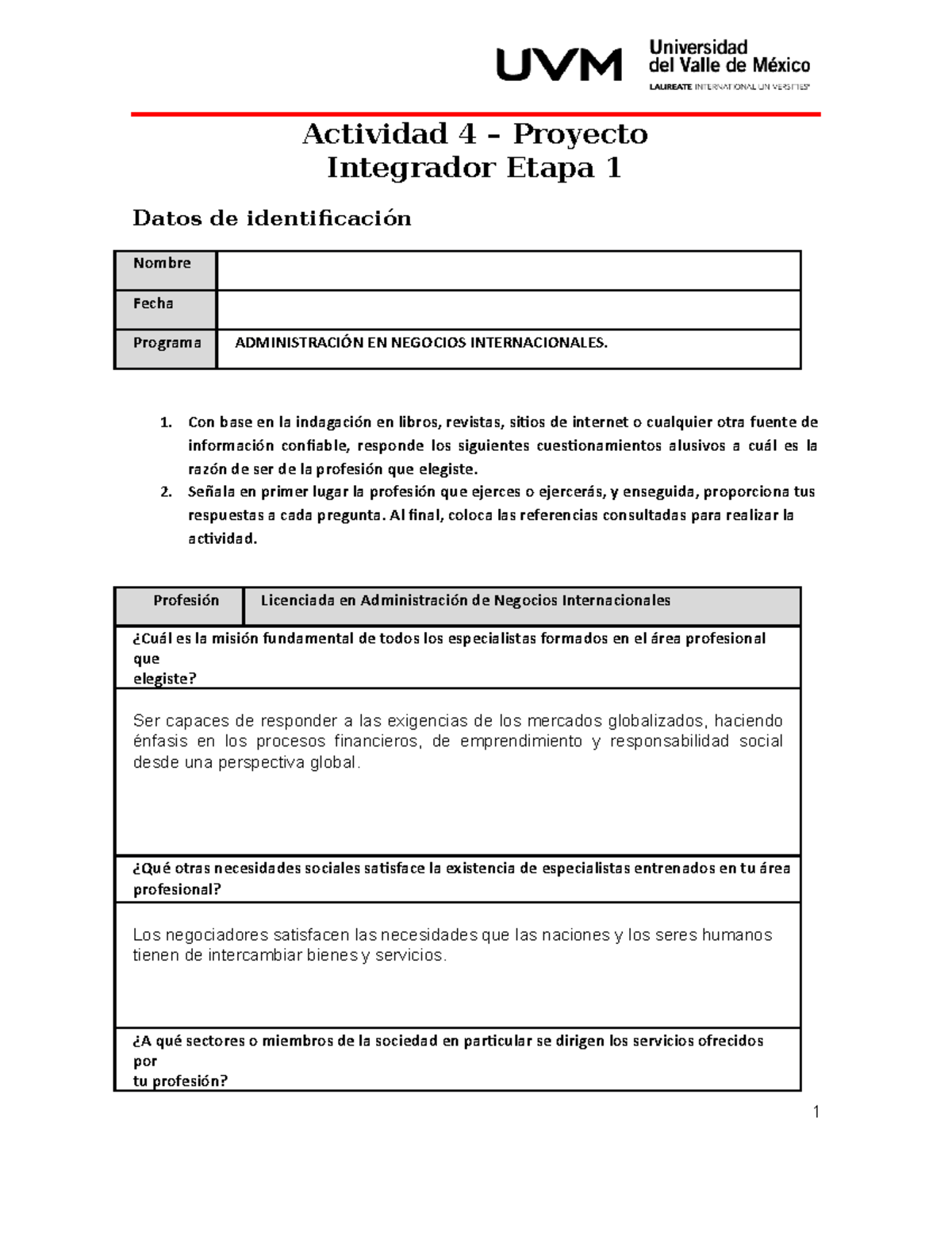 A4 Ética - Proyecto Integrador parte 1 - 1 Actividad 4 – Proyecto Integrador Etapa 1 Datos de ...