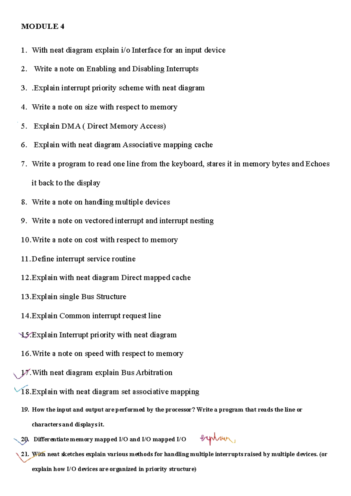 Module 1g - practise material - MODULE 4 1. With neat diagram explain i ...