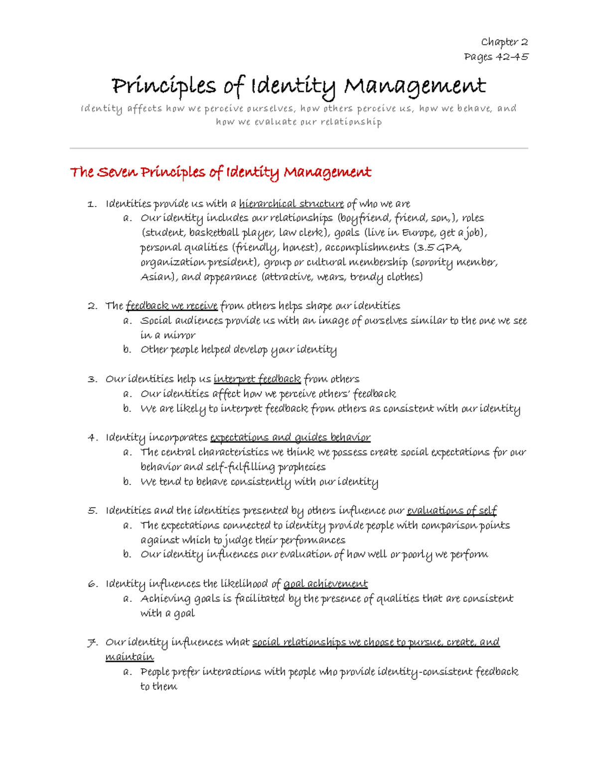 Principles of Identity Management (Chapter 2 pg. 42-45) - Chapter 2 ...