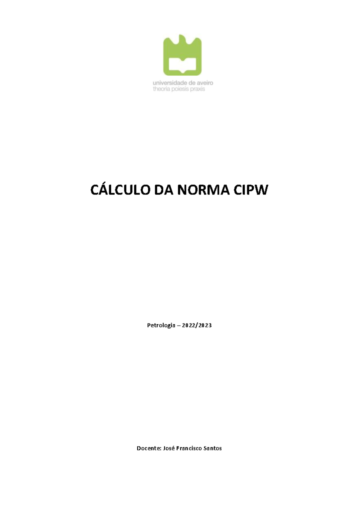 Norma CIPW - versão com metassilicato de Na - CÁLCULO DA NORMA CIPW ...