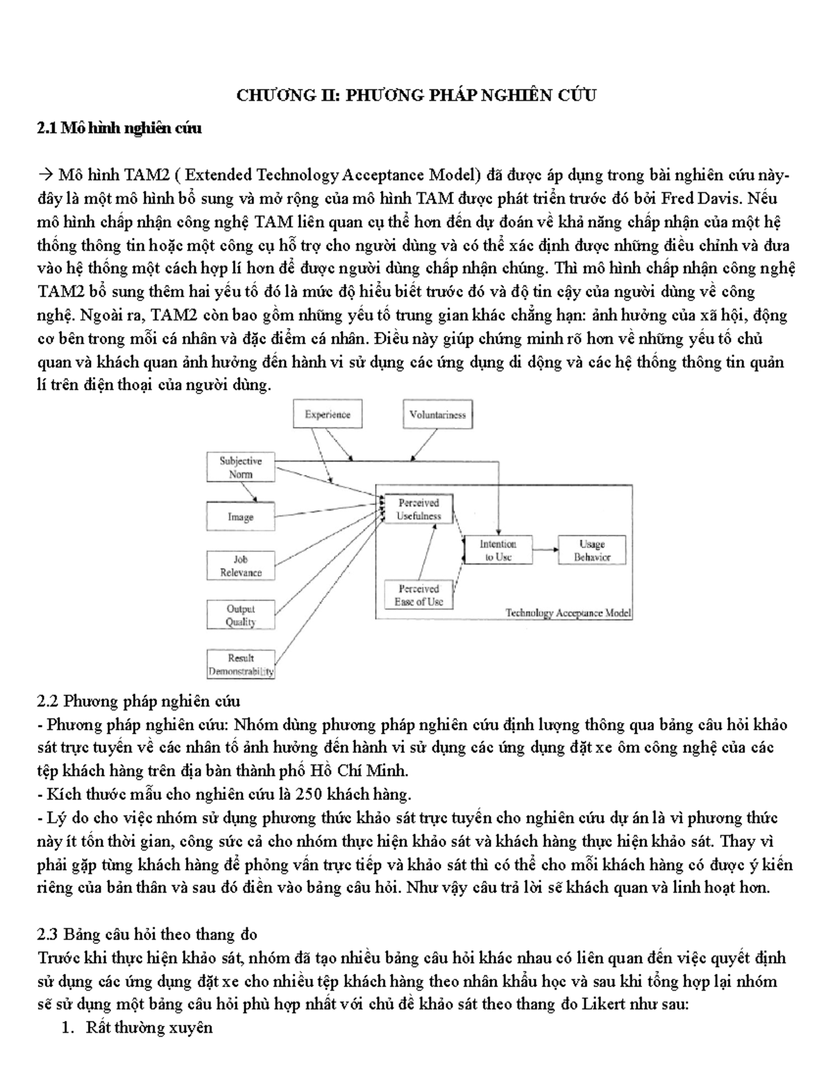 Dự-án-tkud - CHƯƠNG II: PHƯƠNG PHÁP NGHIÊN CỨU 2 Mô hình nghiên cứu Mô ...