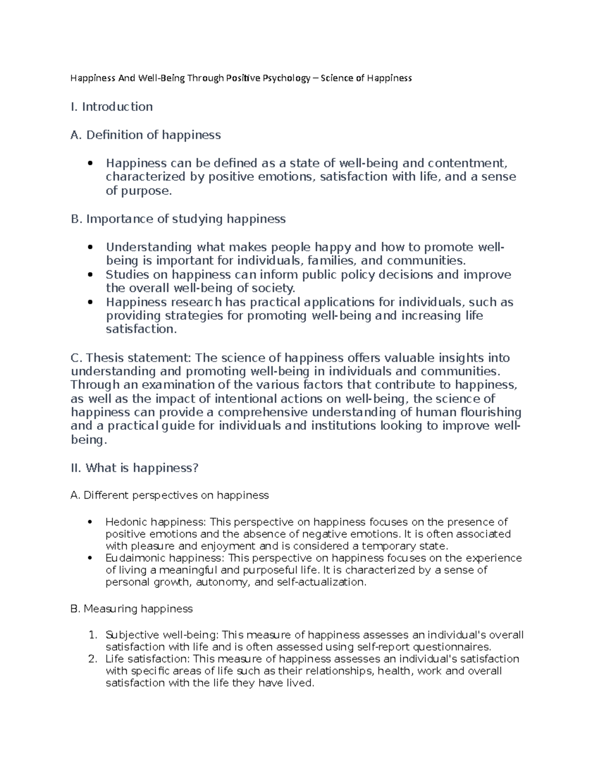 Happiness And Well Being - Science of Happiness - Happiness And Well ...