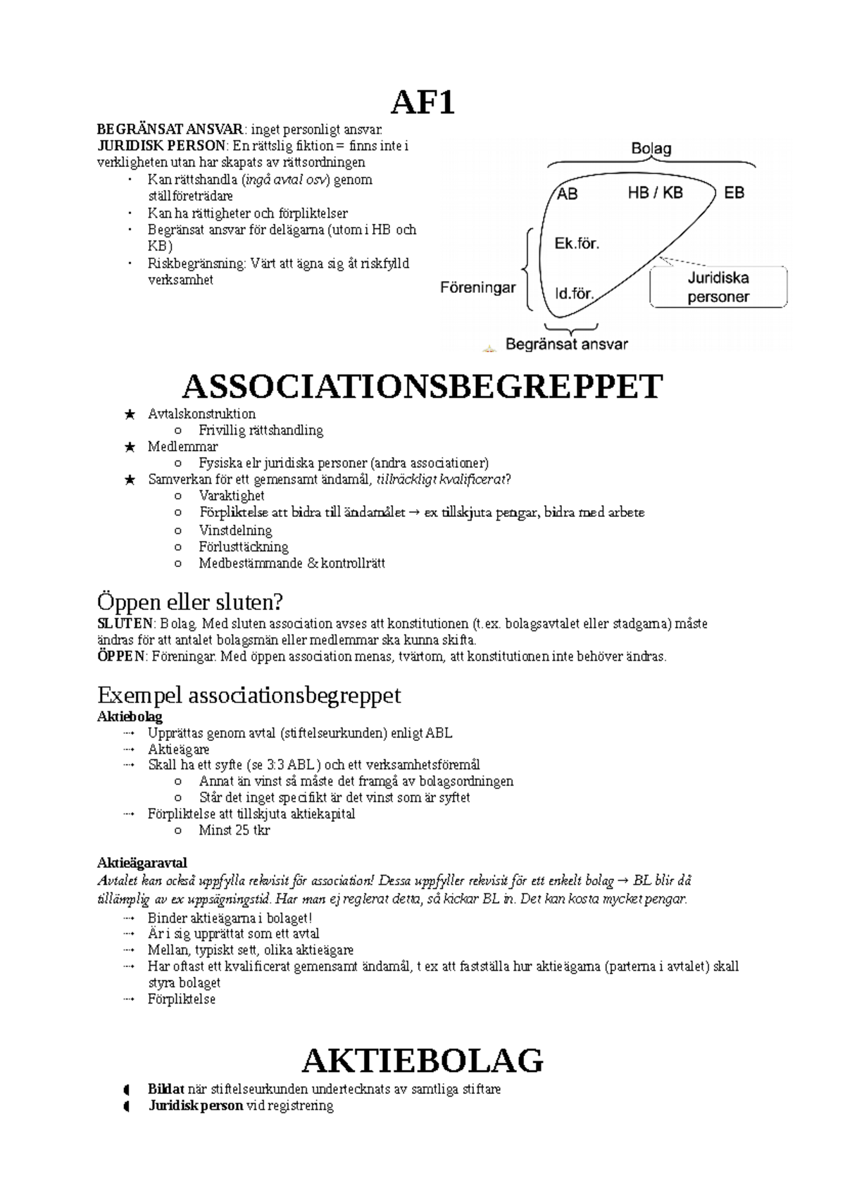 AF1 - AF1 - AF BEGRÄNSAT ANSVAR: inget personligt ansvar. JURIDISK ...