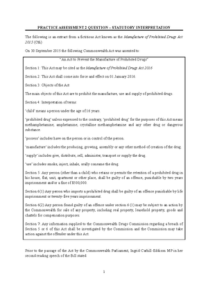 Module 09 - Statutory Interpretation (Extrinsic aids) - Module 9 ...