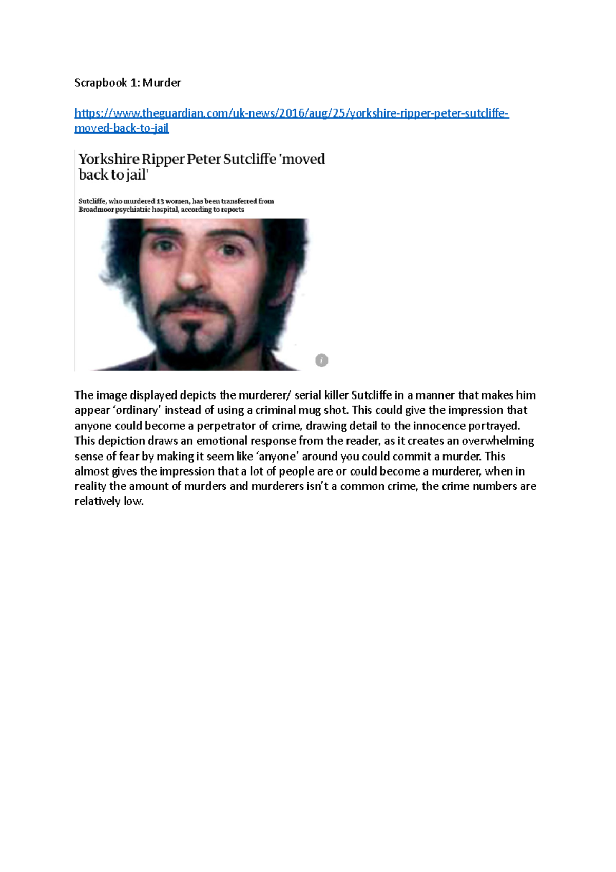 Scrapbook 1 Murder - Scrapbook 1: Murder - Studocu