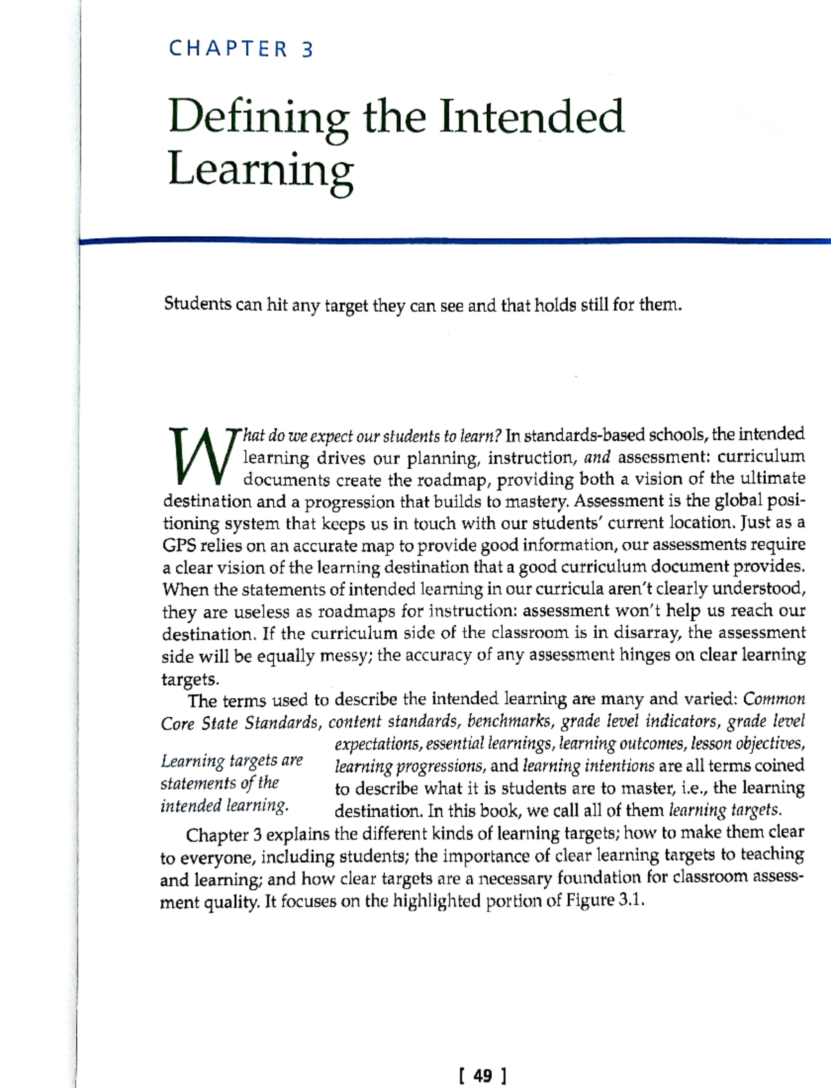 CASL Ch3 - Water review - CHAPTER 3 Defining the Intended Learning ...