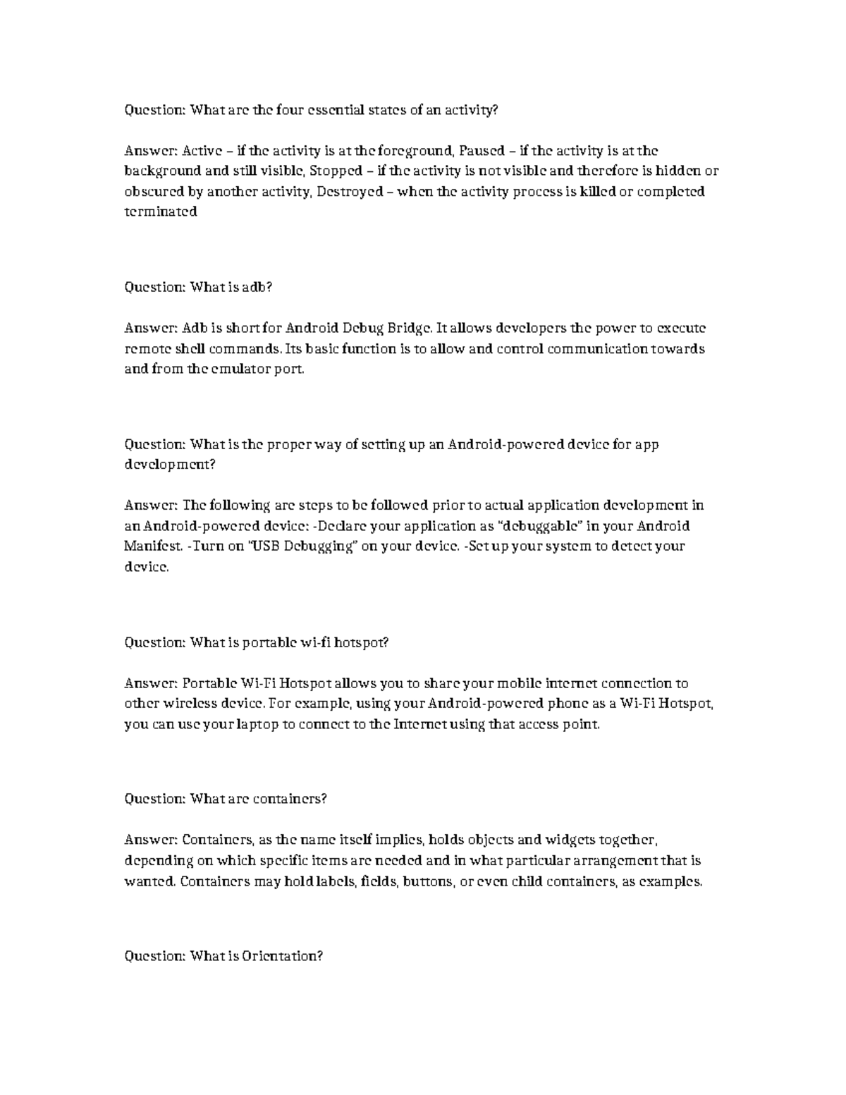 Afgod lemoyen chiack - notes - Question: What are the four essential ...
