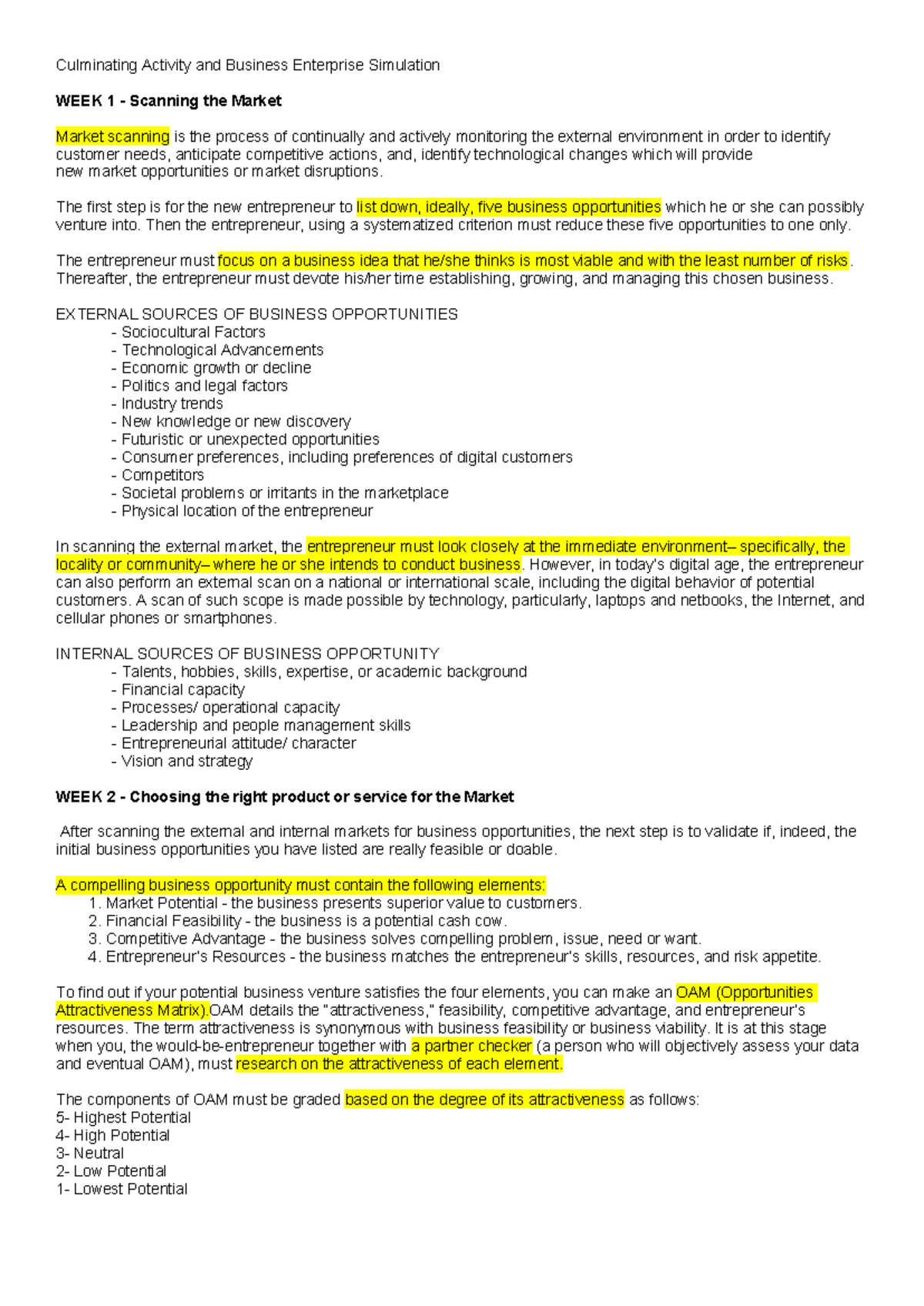 Culminating Activity Reviewer - Culminating Activity and Business ...