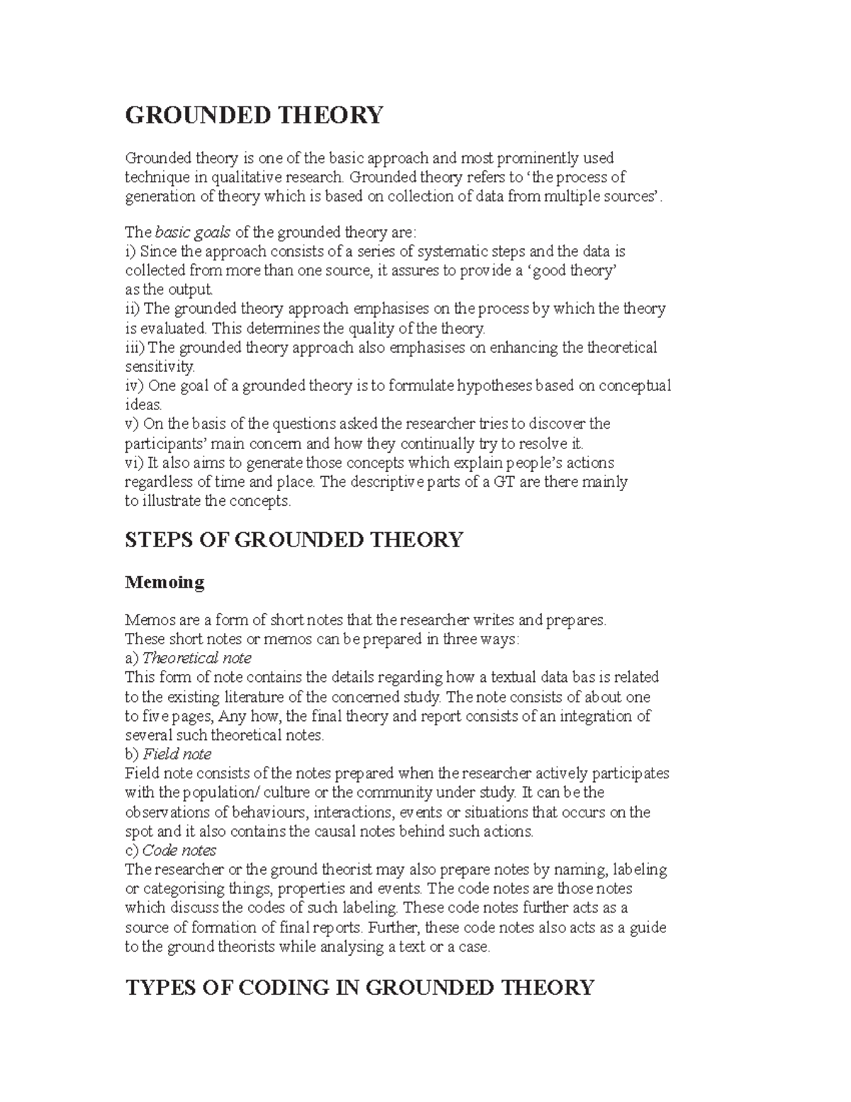 Grounded Theory - GROUNDED THEORY Grounded theory is one of the basic ...