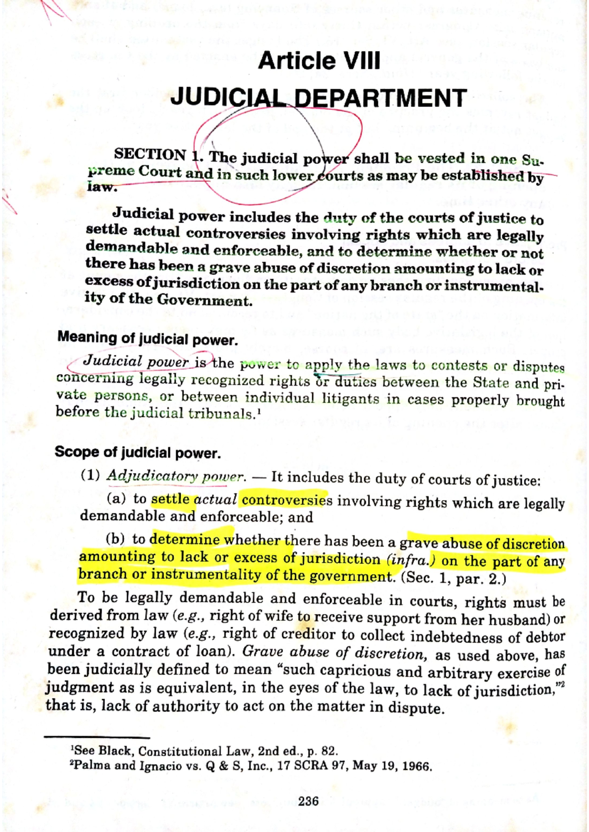 Article 8 - constitution - Article JUDICIAL DEPARTMENT SECTION 1. The ...