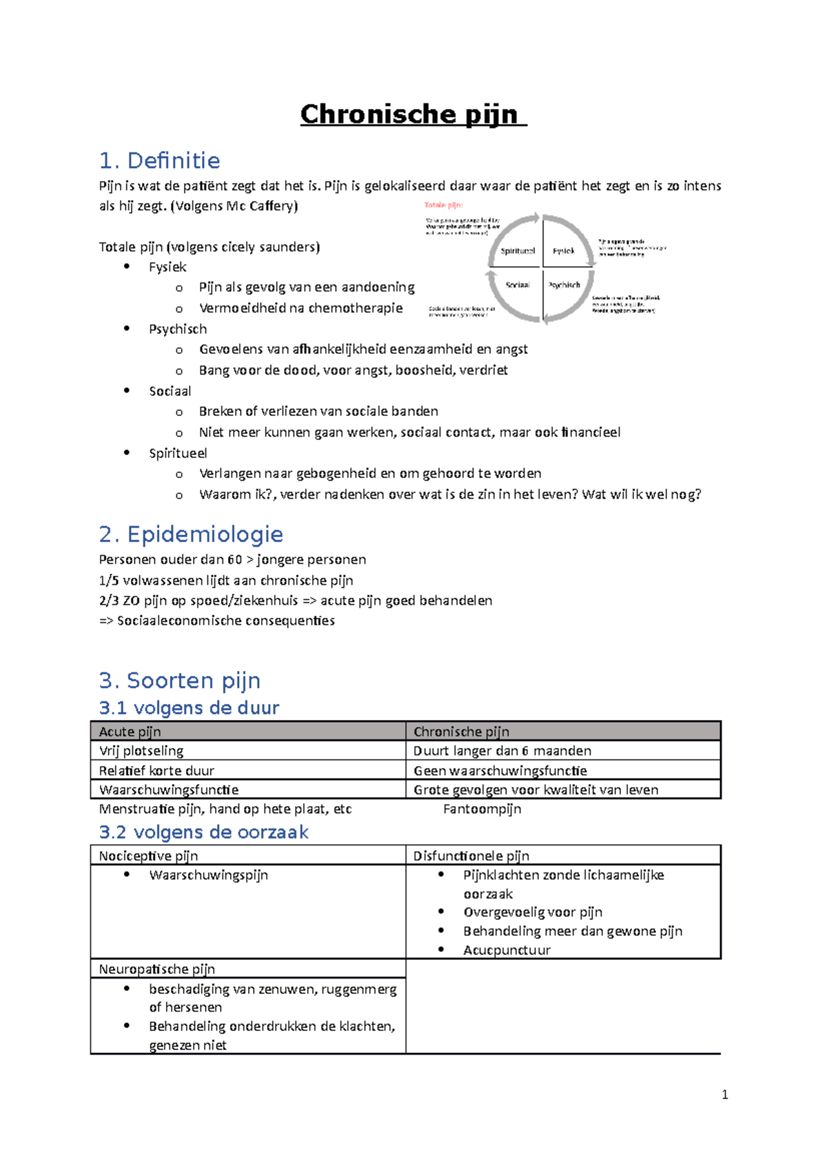 Chronische pijn - Word - Chronische pijn 1. Definitie Pijn is wat de ...