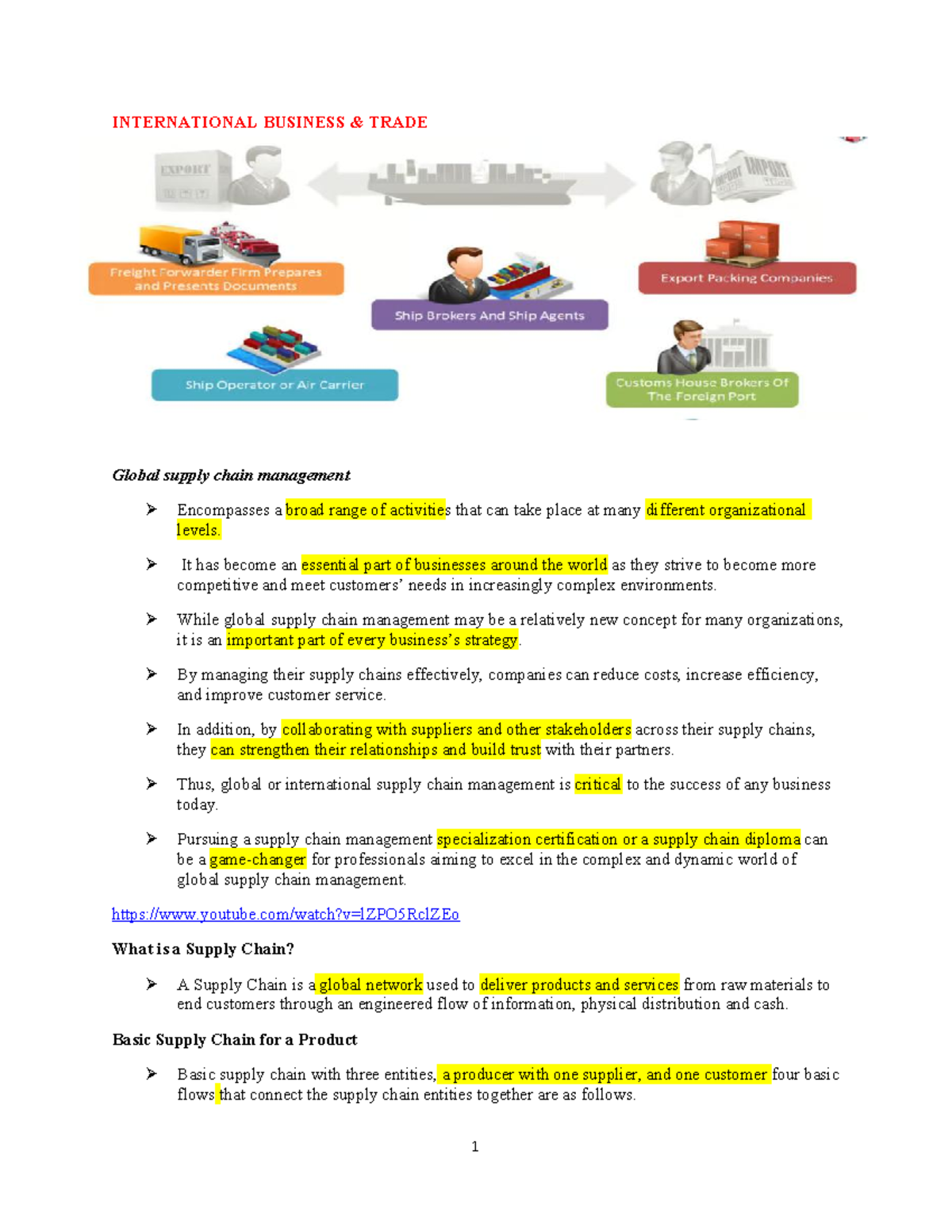 International Business Trade Final Lessons - INTERNATIONAL BUSINESS ...
