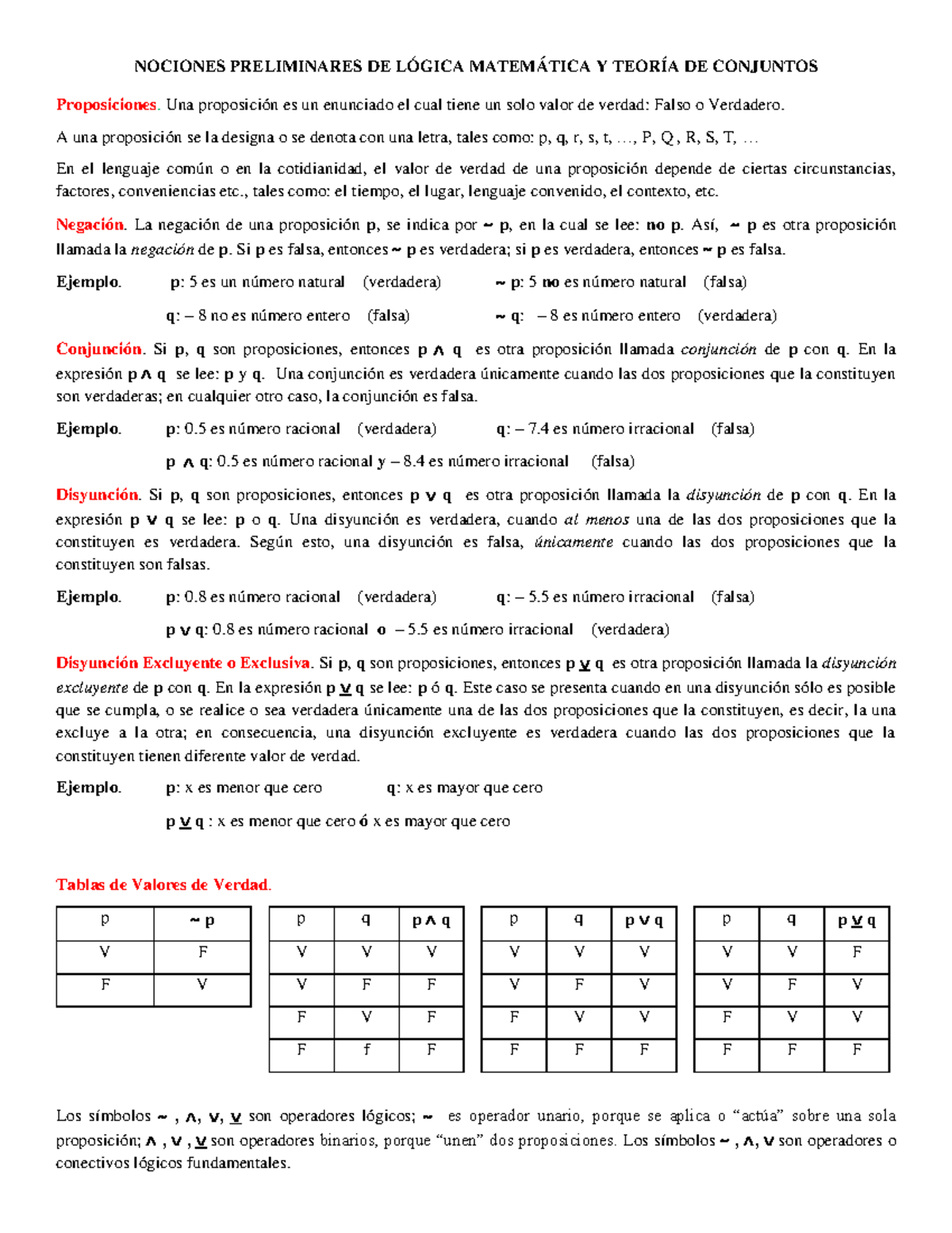 01 Logica Matematica Y Teoria DE Conjuntos - Mod - NOCIONES ...