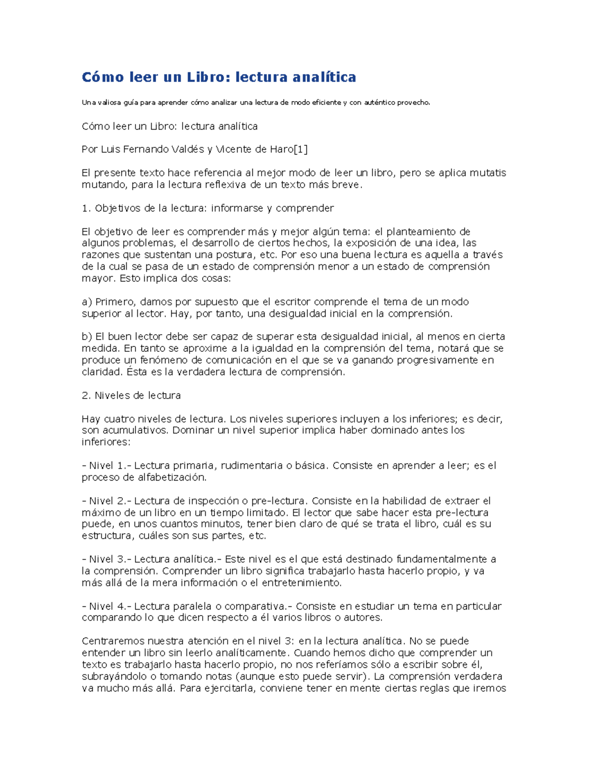 Cómo leer un Libro - Cómo leer un Libro: lectura analítica Una valiosa ...