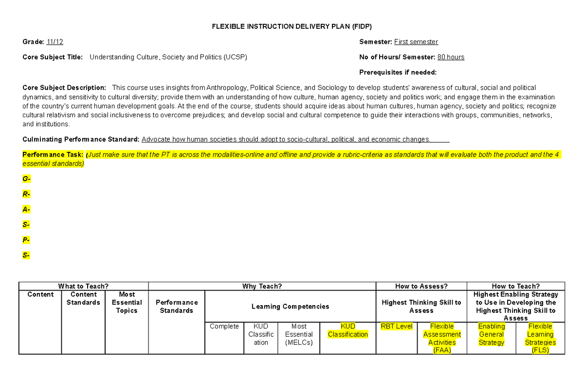 Workshop FIDP Blank Template for Met 3 Lesson 4 - FLEXIBLE INSTRUCTION ...