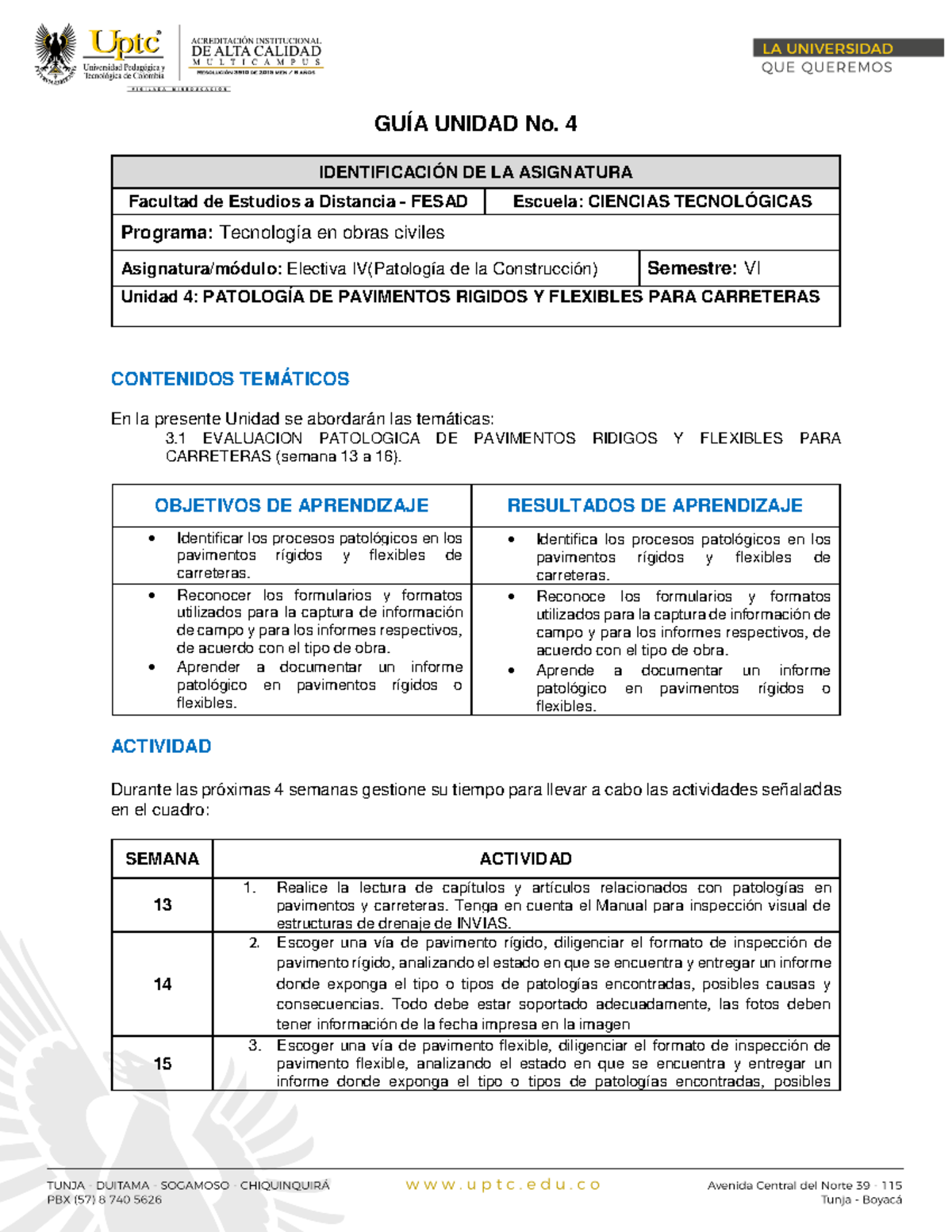 Guía de Unidad 4 Electiva IV - GUÍA UNIDAD No. 4 IDENTIFICACIÓN DE LA ASIGNATURA Facultad de ...