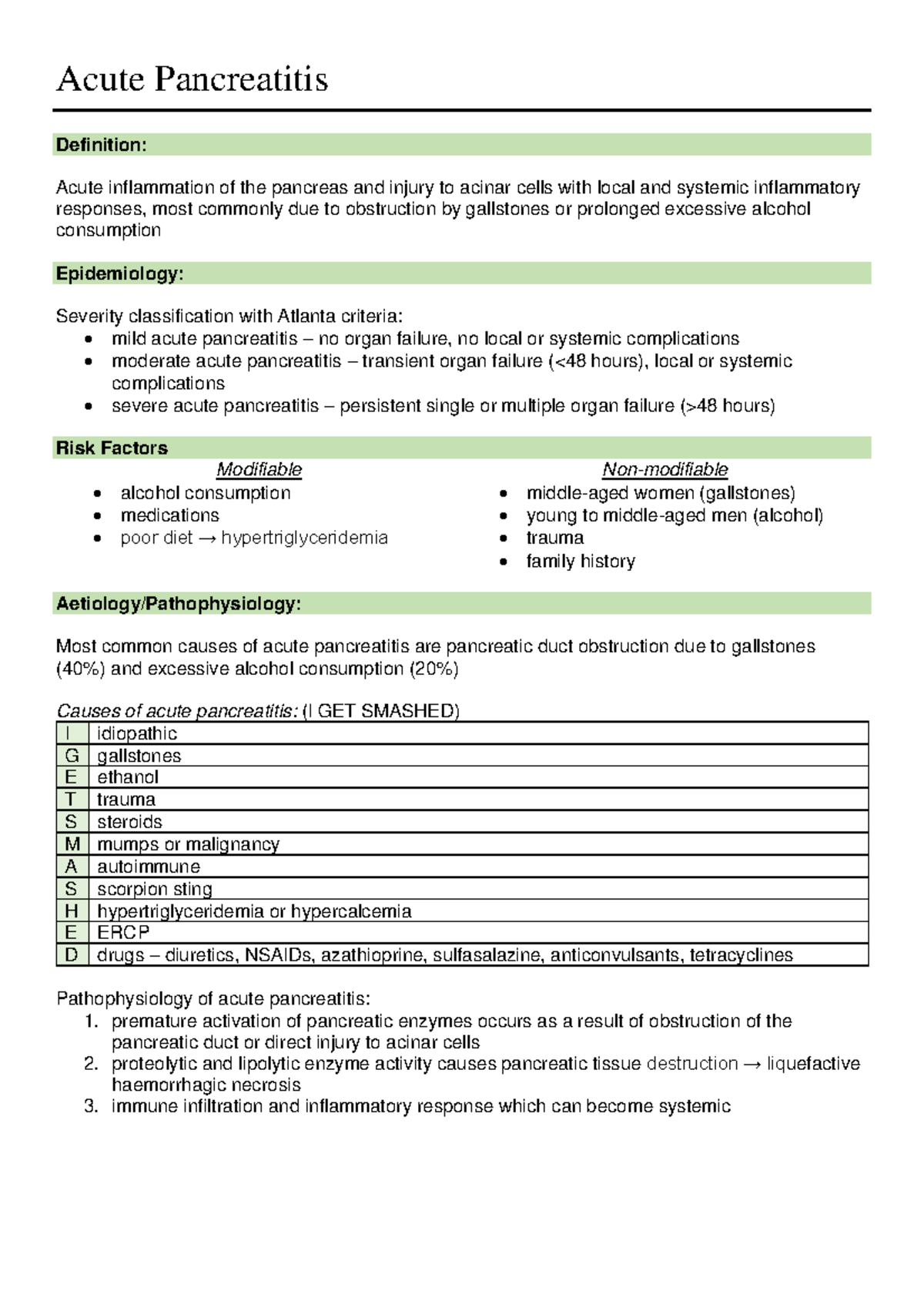 Pancreatitis - Key disease entity - Acute Pancreatitis Definition ...