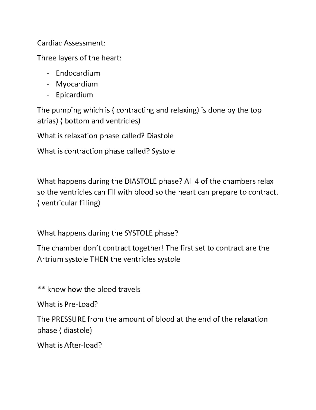 Cardiac Assessment - Med surg - Cardiac Assessment: Three layers of the ...