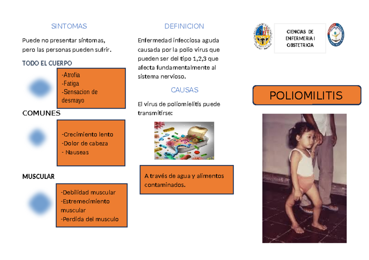 Triptico DE Polio - .juin - SINTOMAS Puede no presentar síntomas, pero ...