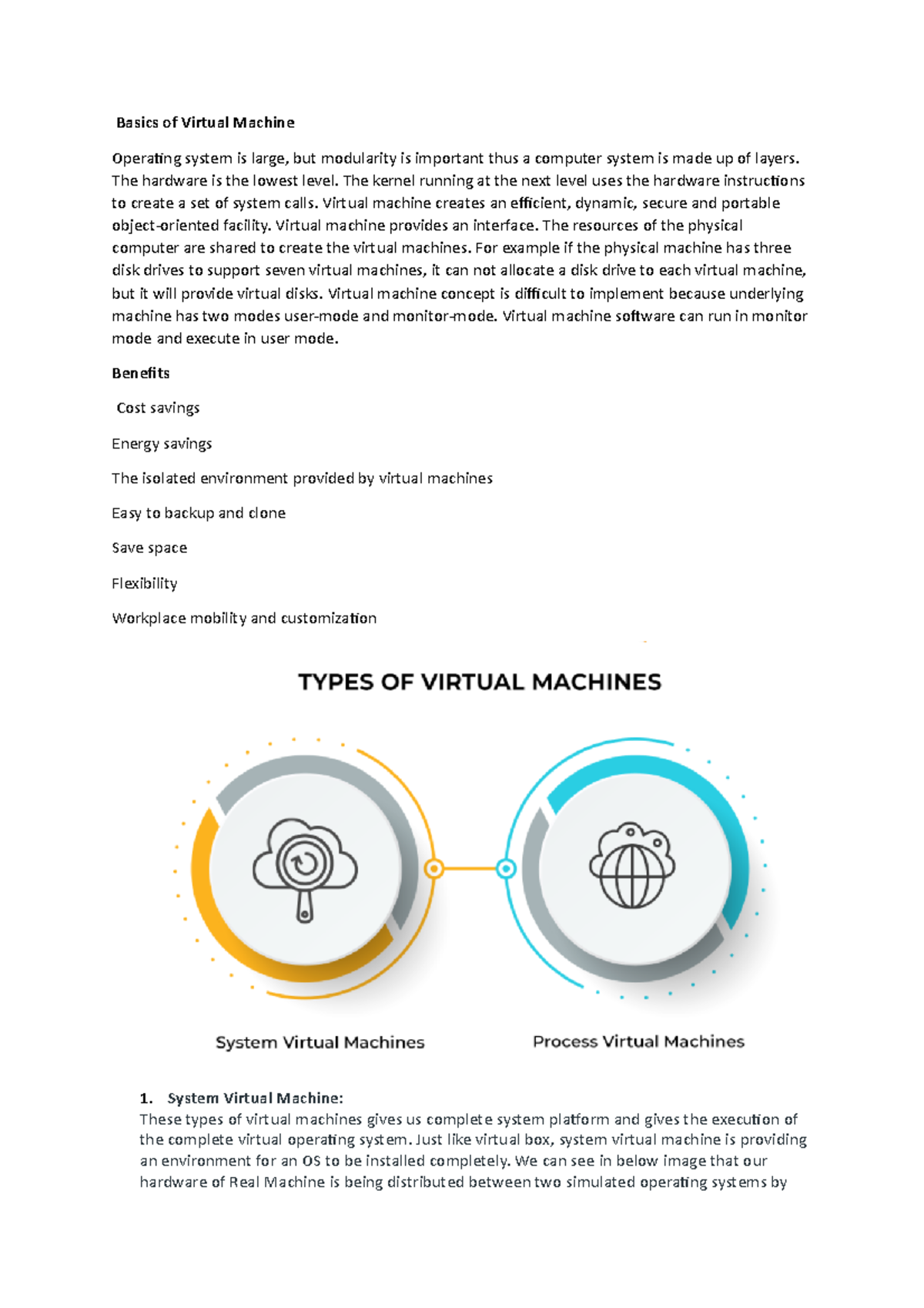 CCT unit 1 - Cloud computing technologies - Basics of Virtual Machine Operating system is large ...