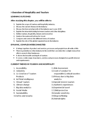 BSHM-161- Reviewer - Summary Macro Prespective Of Tourism And ...