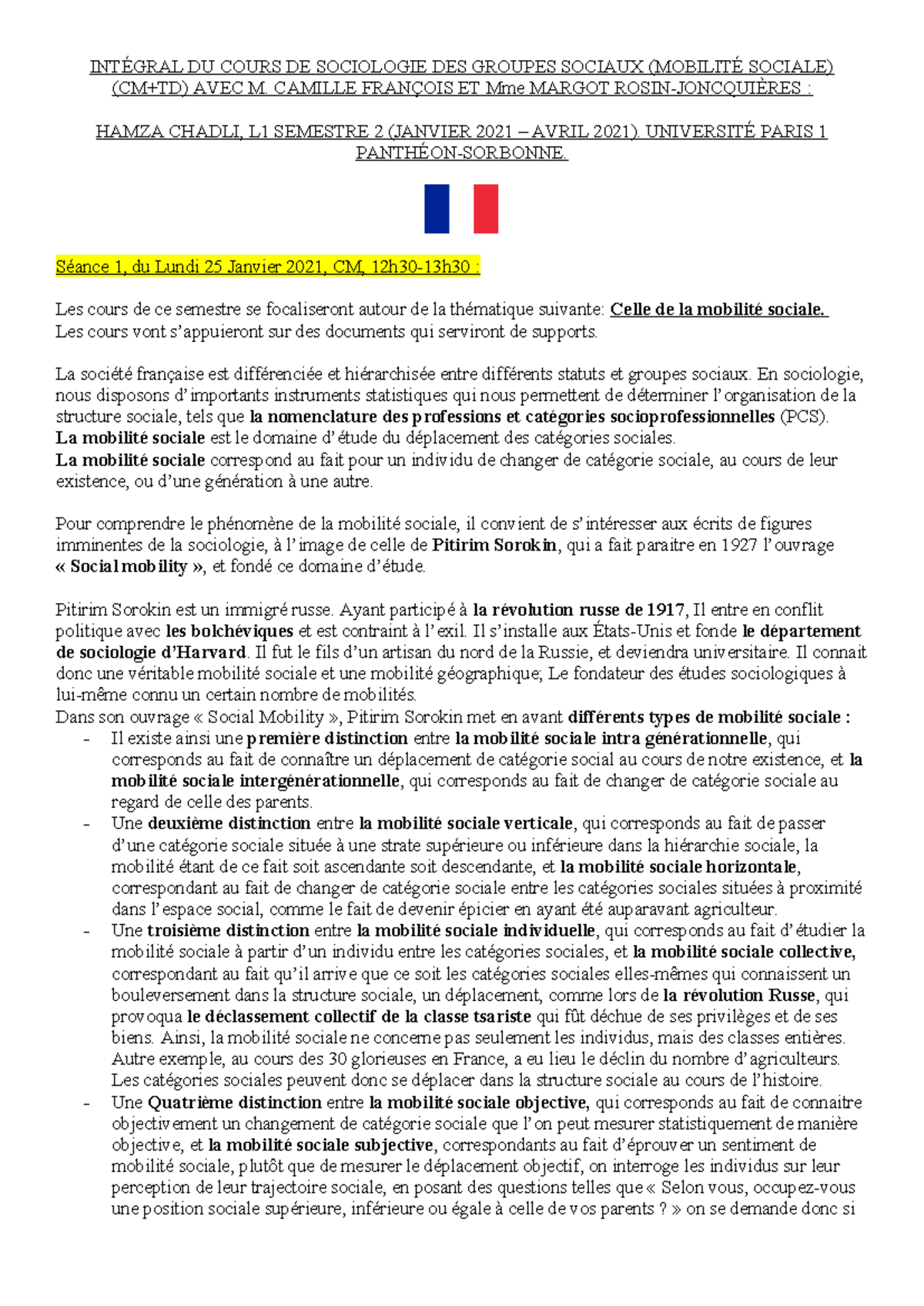 Cours Complet Sociologie DES Groupes Sociaux L1S2 - INTÉGRAL DU COURS ...