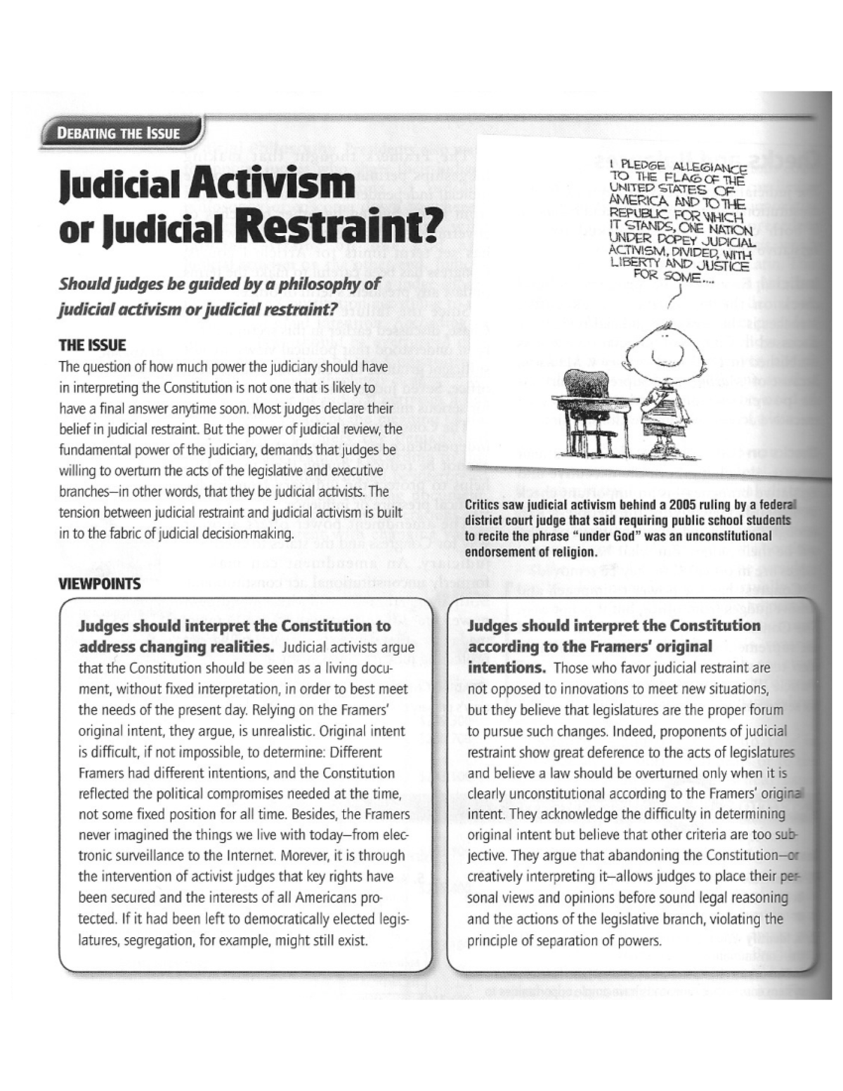 Activism v Restraint SE - Studocu