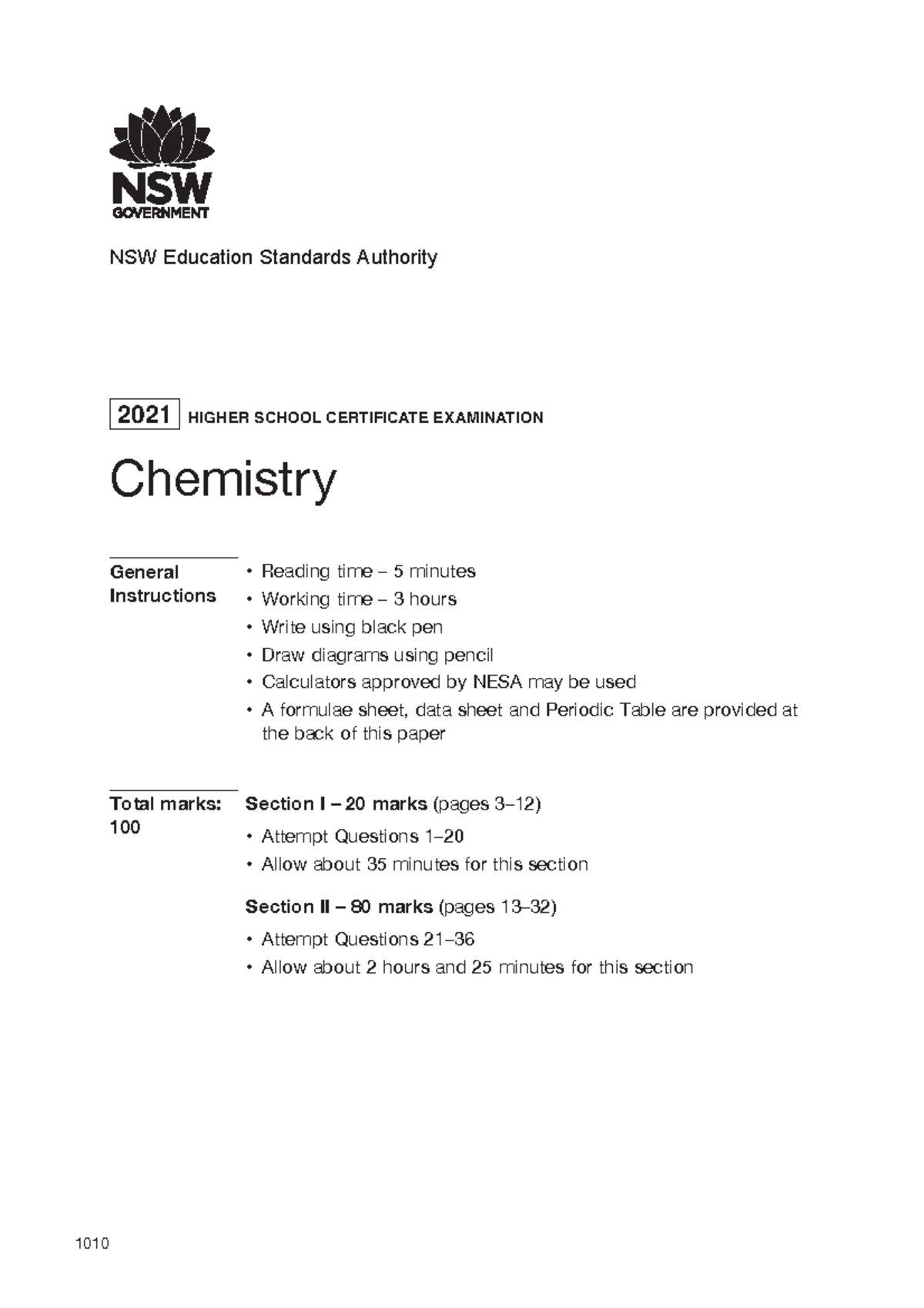 2021-hsc-chemistry - 2021 HSC Chemistry - NSW Education Standards ...