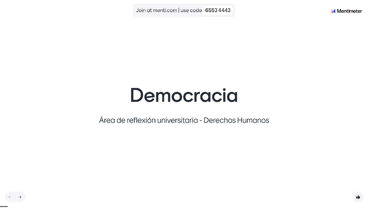 Presentación Democracia - Clase ARU 2024 - Join at menti I use code Mentimeter Democracia Área ...
