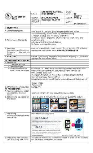 Semi DLP in Science 5 - A Semi Detailed Lesson Plan in Science 5 I ...
