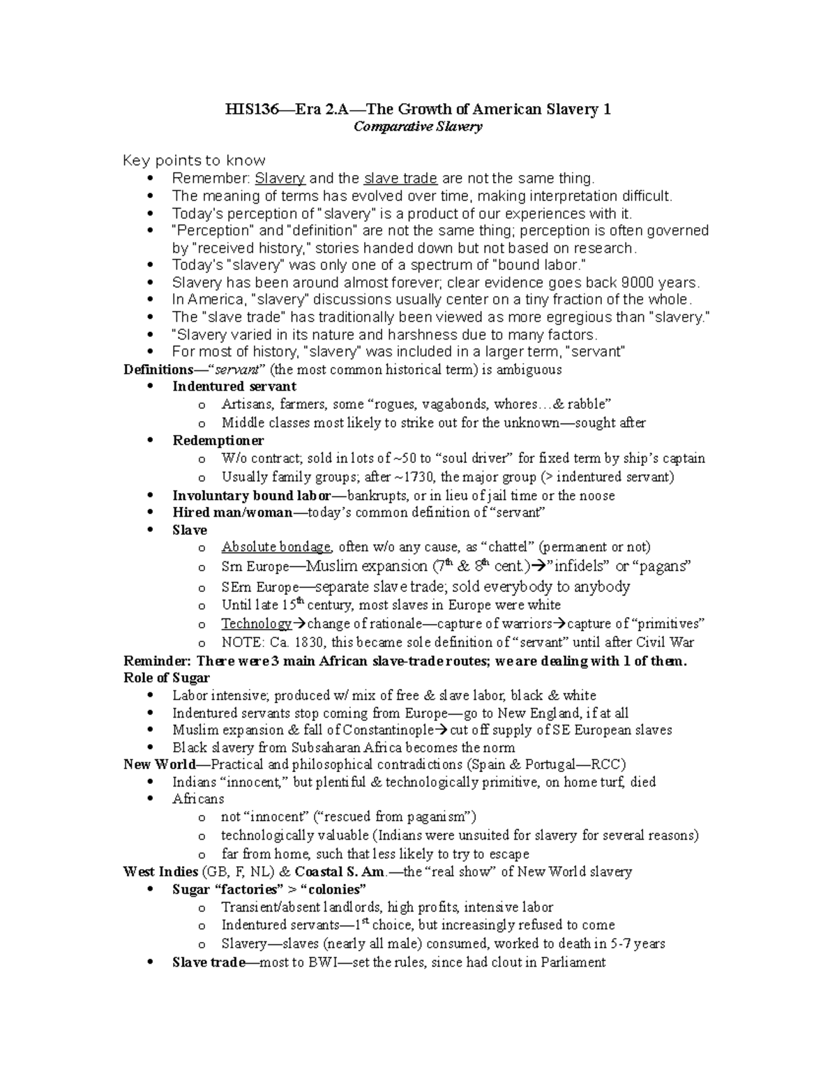 HIS136-2.A-Growth of American Slavery - HIS136—Era 2—The Growth of ...