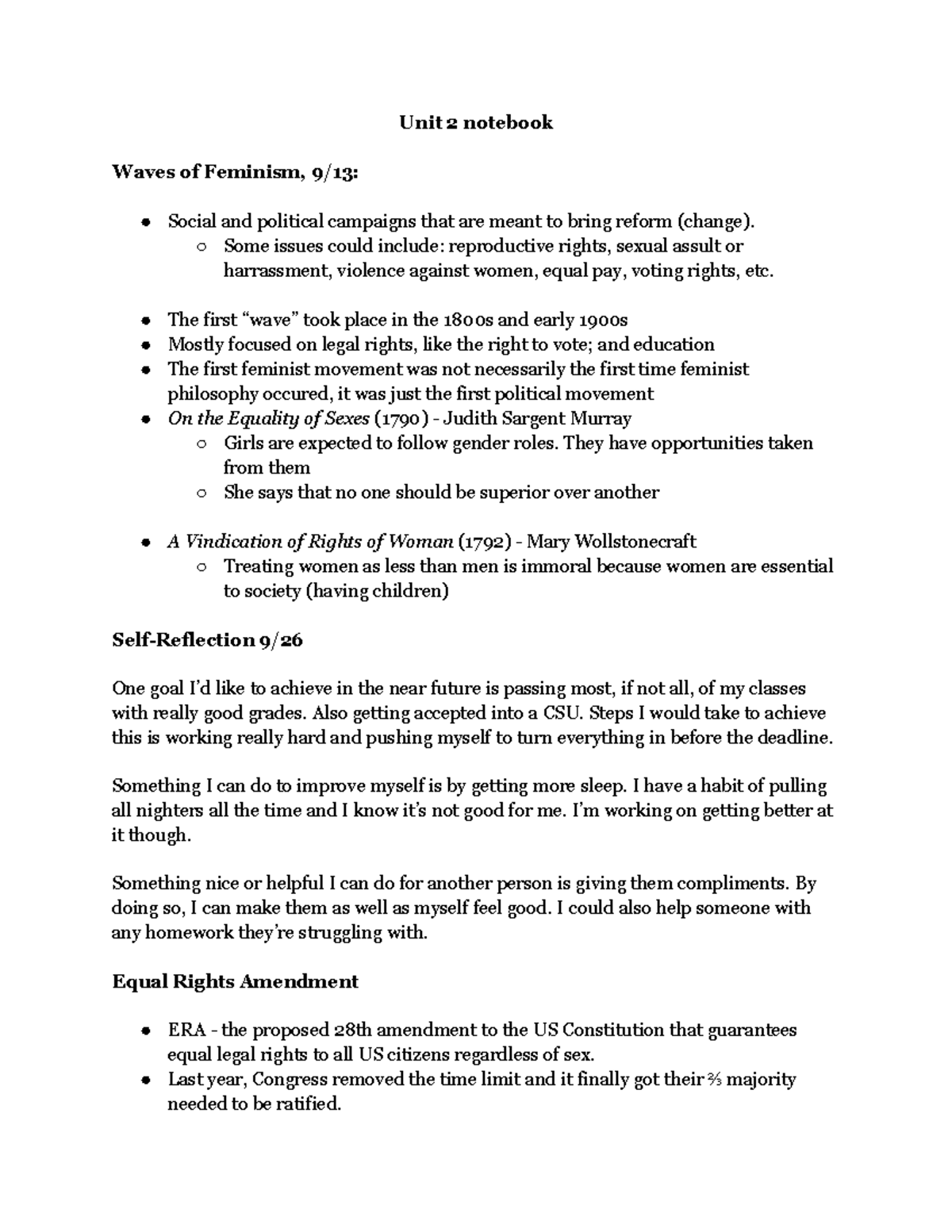 Mary Shakhnazaryan - Unit 2 notebook - 113 - GCC - Studocu